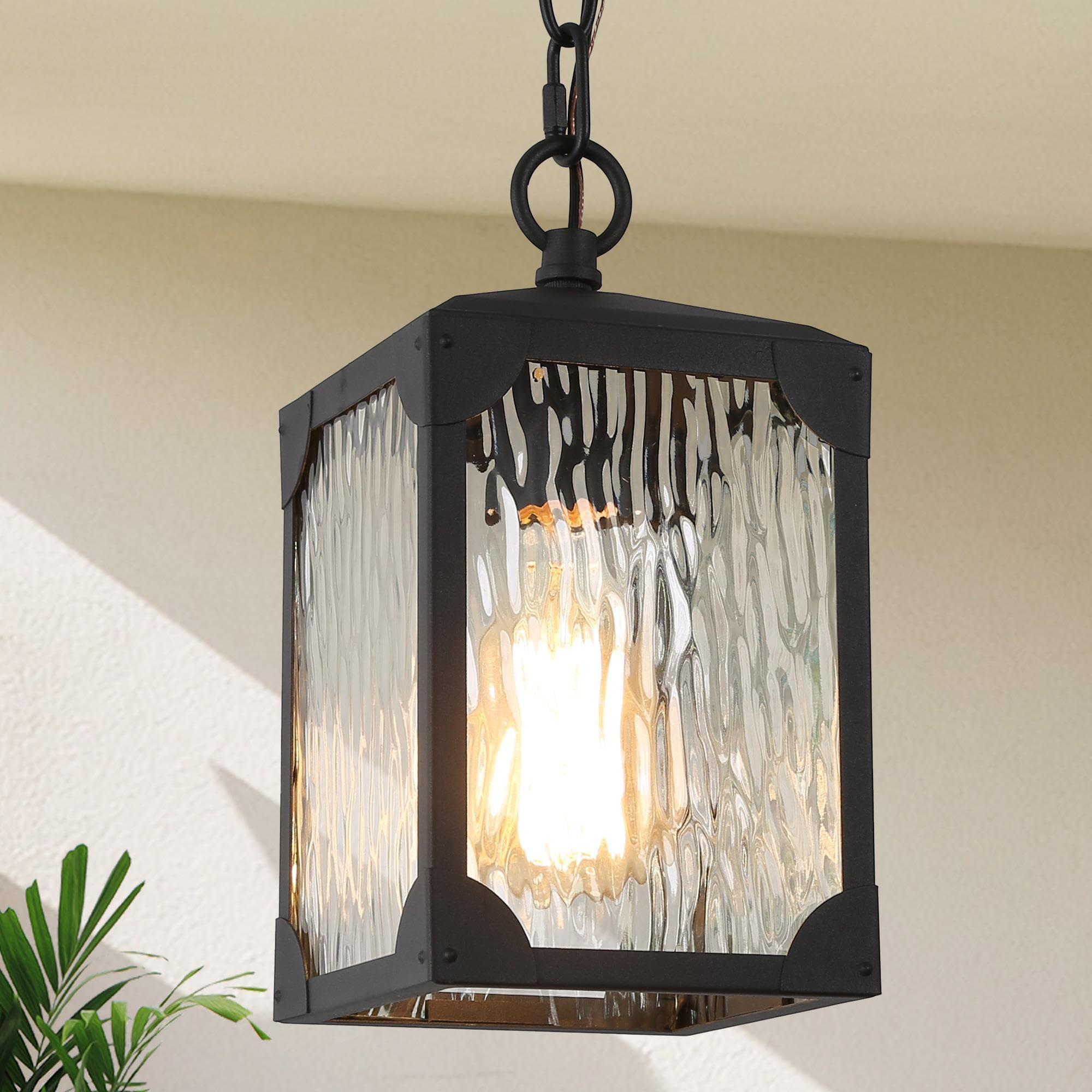 Outdoor Pendant Light Fixture, Farmhouse Exterior Hanging Lights with ...