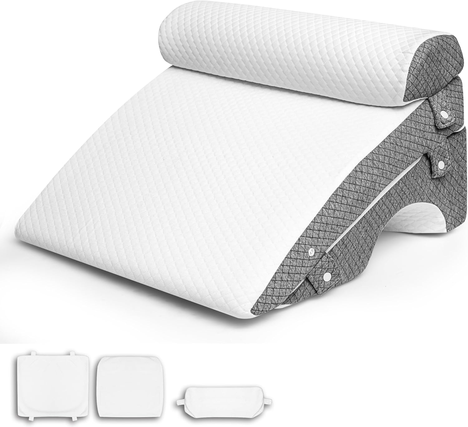 Amazon.com: Rayli 12-inch Adjustable Wedge Pillow for Back Pain Relief ...