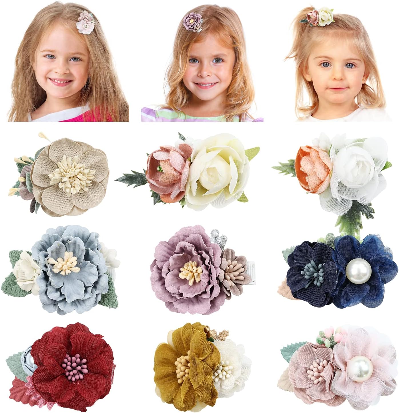Amazon.com : Cinaci 9 Pack Delicate Vintage Floral Rose Flower ...
