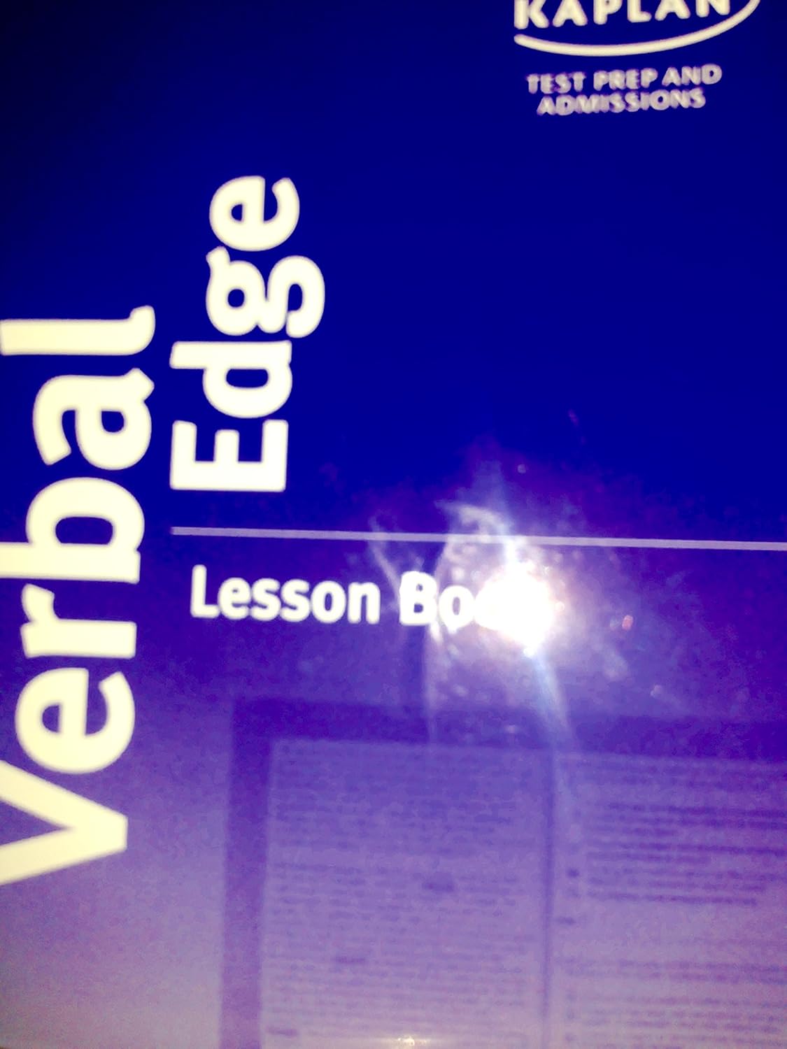 Kaplan Test Prep and Admissions Verbal Edge Lesson Book: Kaplan: Amazon ...