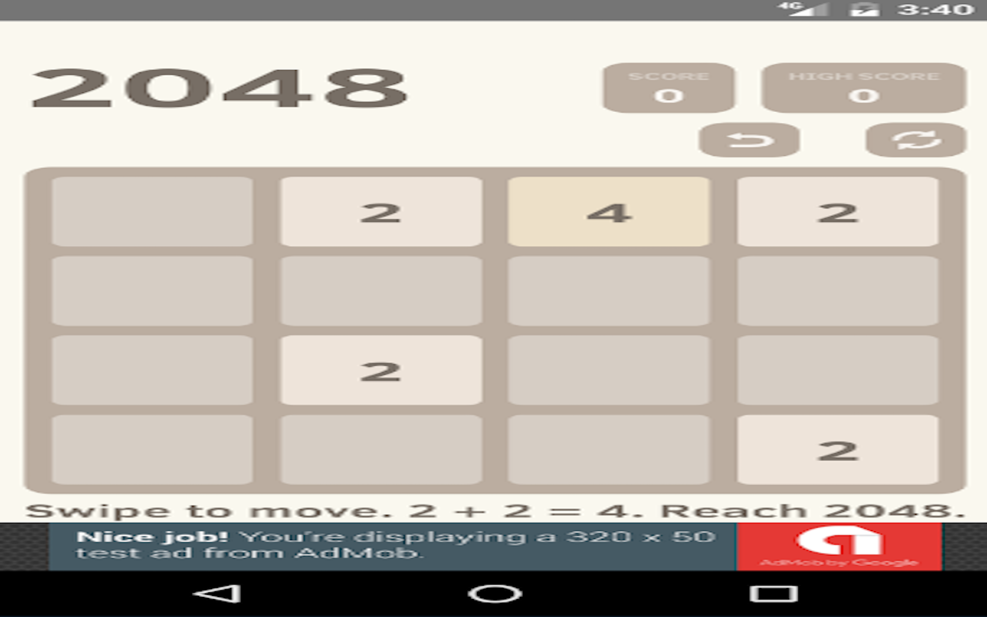Aplicación 2048 Free Basic Game en Amazon Appstore