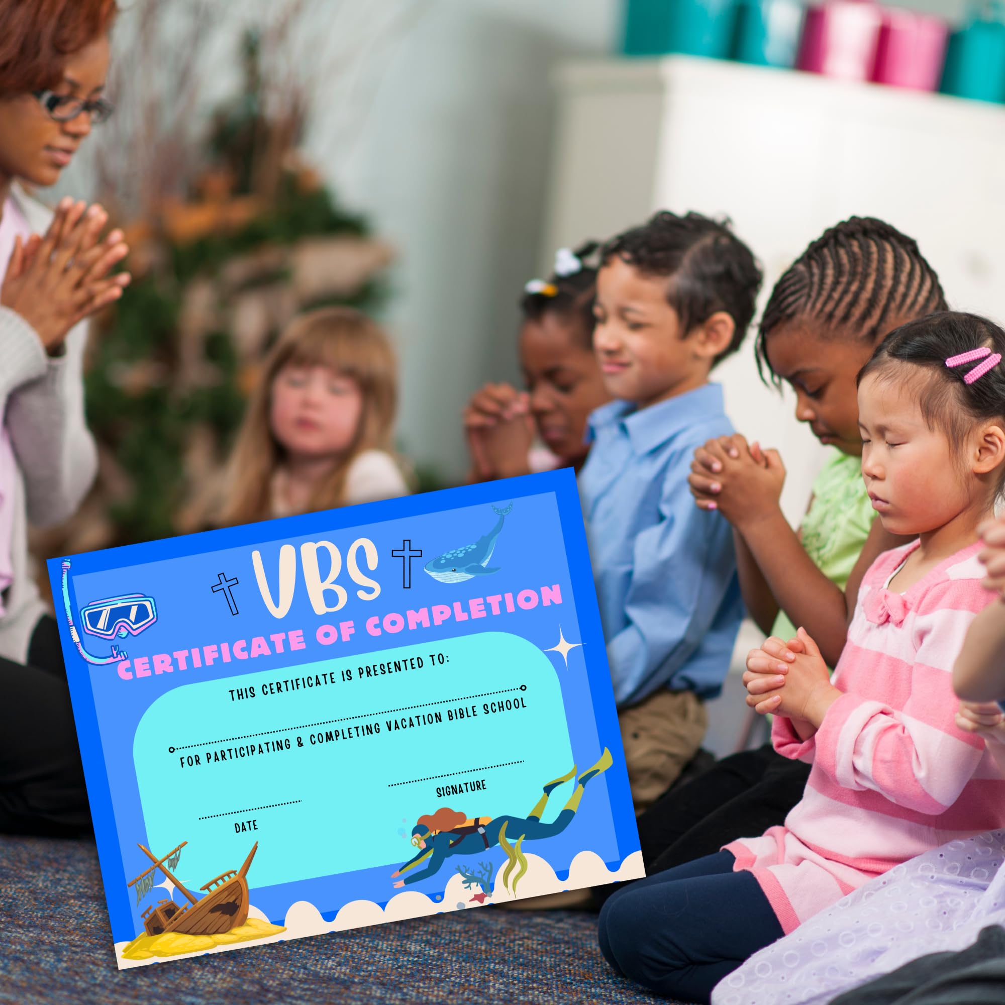Scuba Vbs Vacation Bible School VBS Certificate Of Completion | Ubuy ...