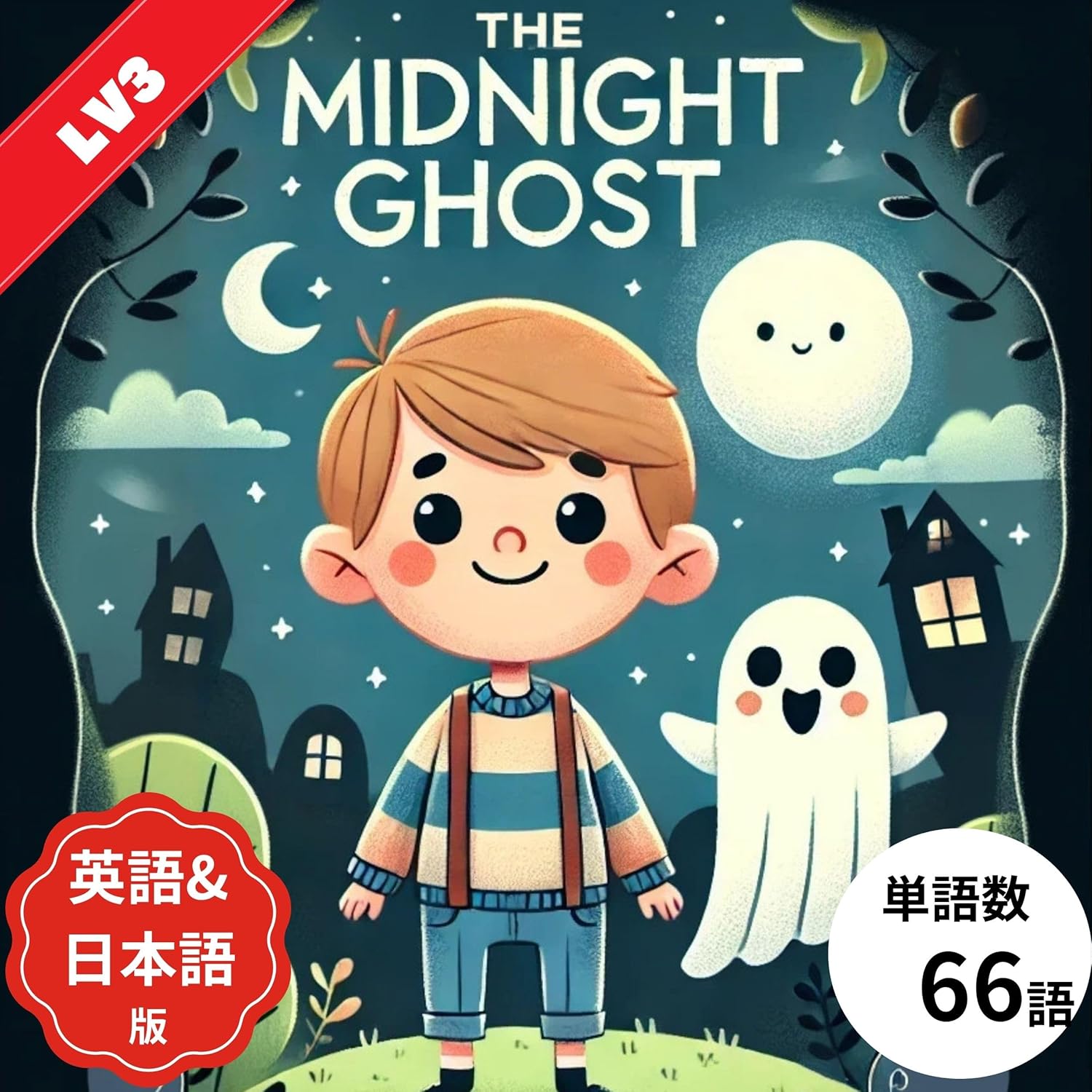 Amazon | 英語絵本The Midnight Ghost英語＋日本語併記版: 多読に最適な絵本！親子で楽しむ読み聞かせ。シャドーイングや発音練習にも効果的。赤ちゃんから小学生まで使える ...