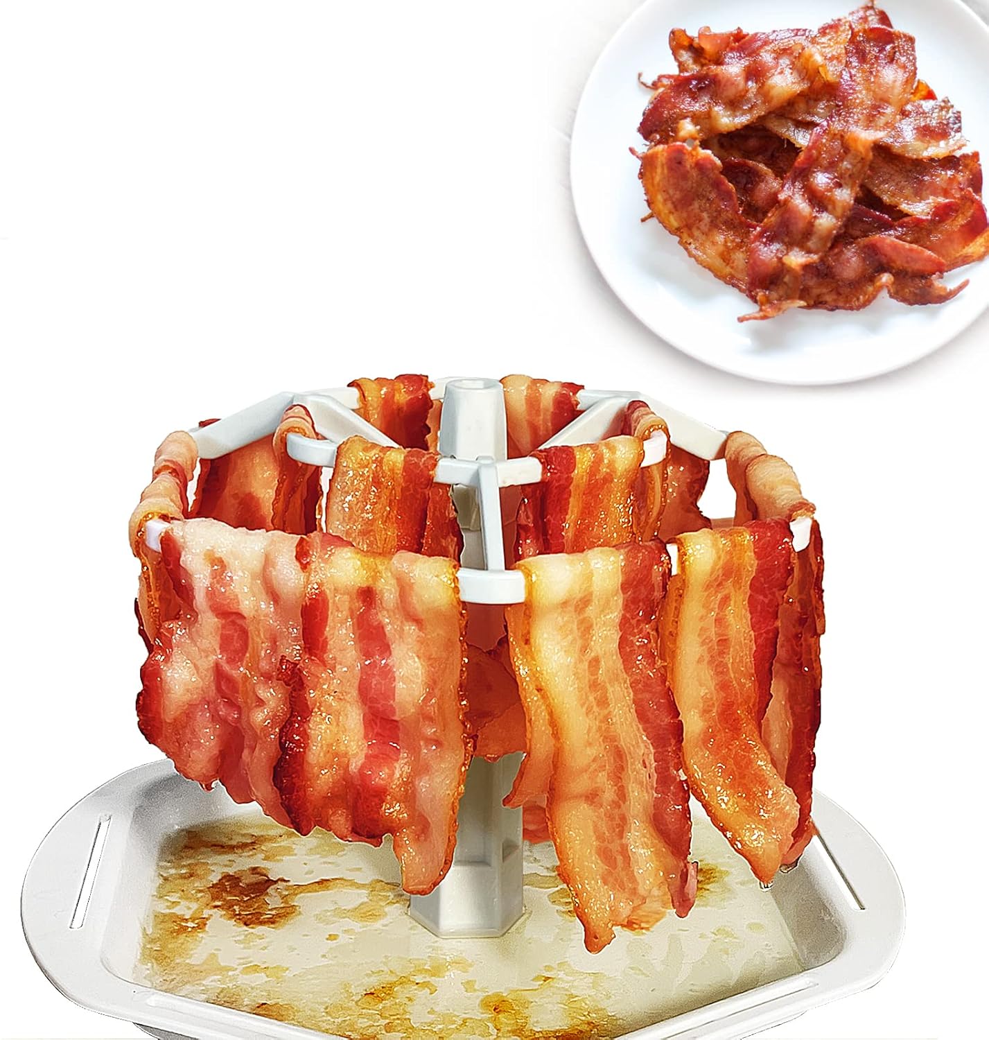 Amazon.com: cheermepie Large Capacity Bacon Cooker for Microwave Oven ...