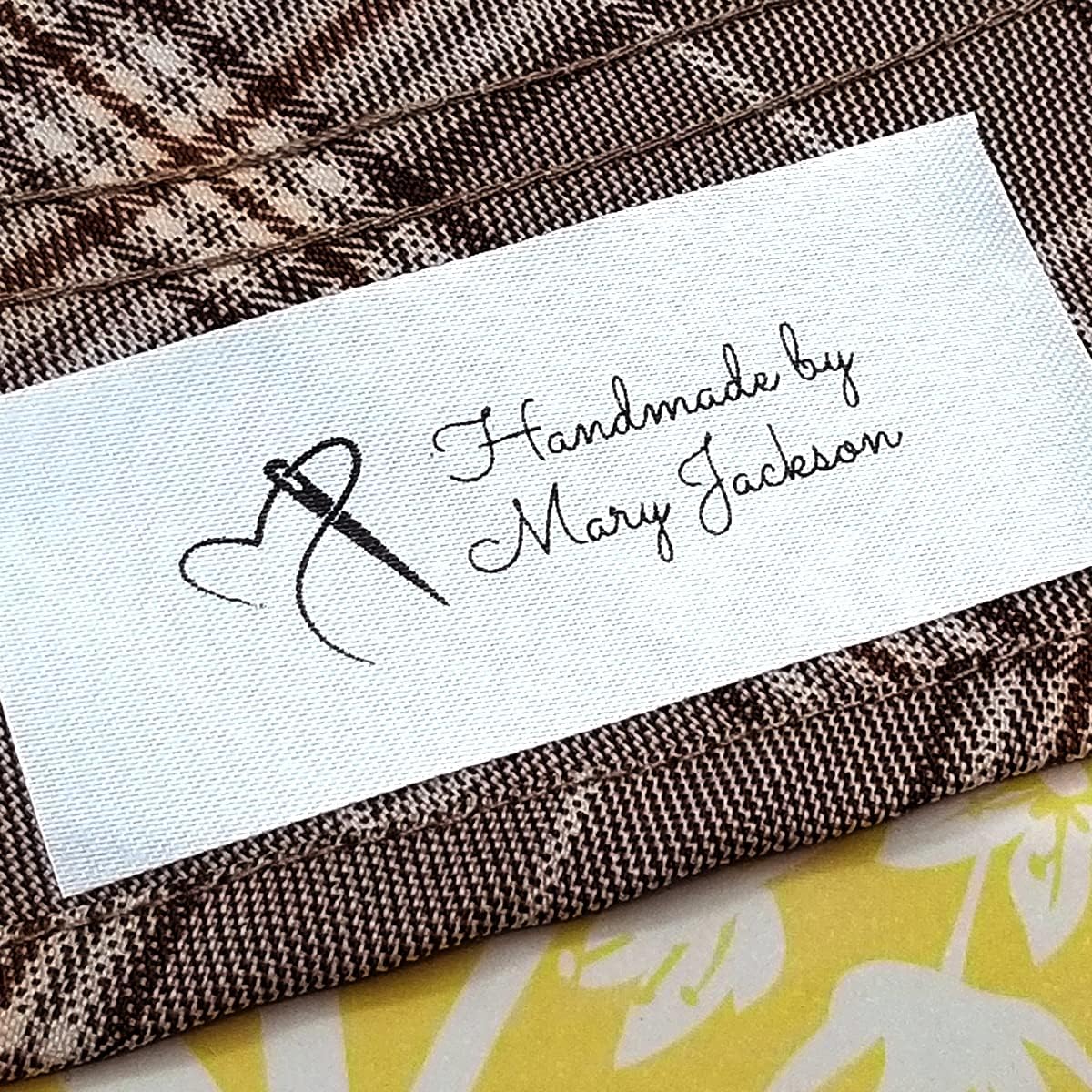 Amazon.com : Set of 100pcs Custom Fabric Clothing Tags Personalized ...