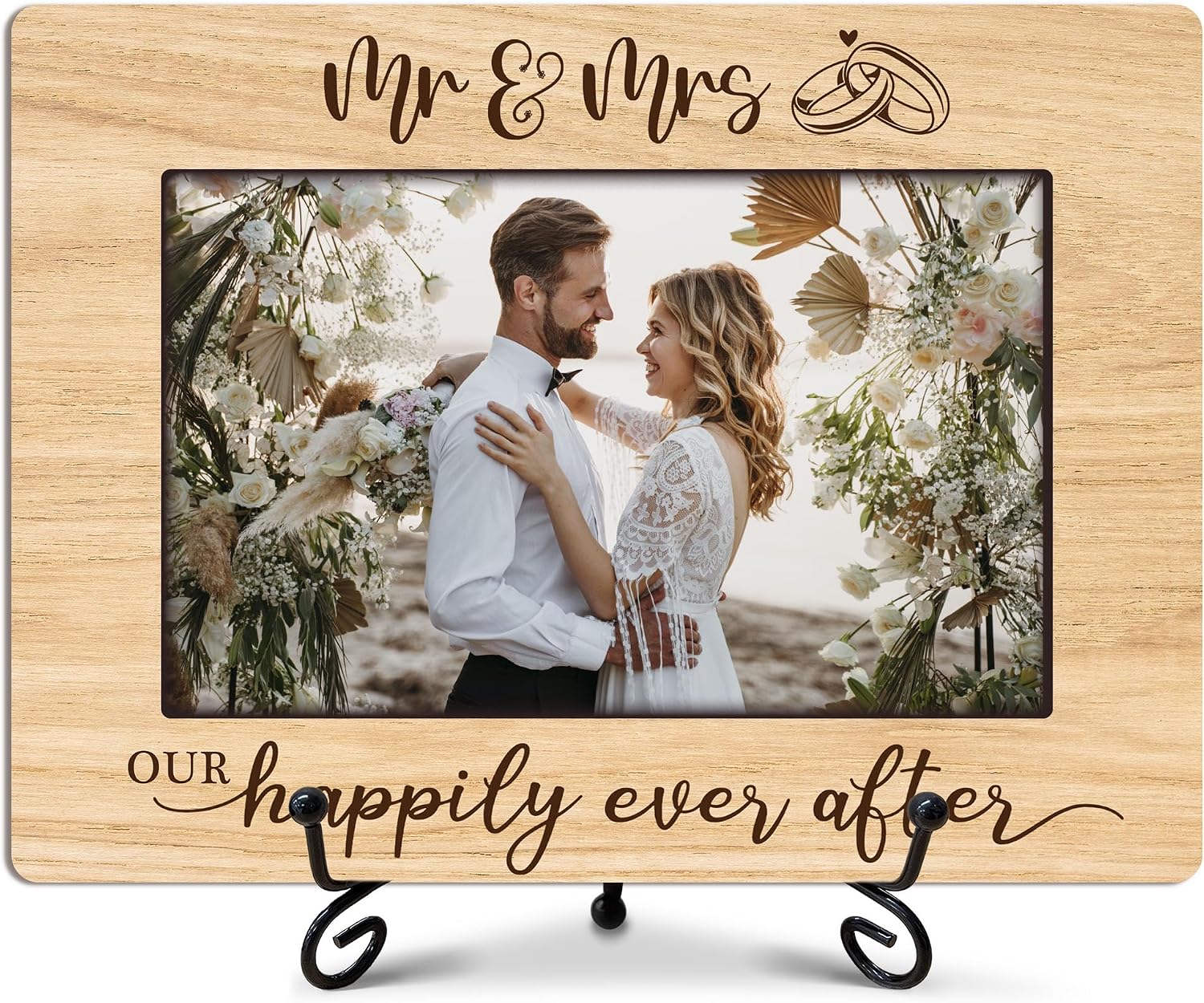 Amazon.com - Mr and Mrs Picture Frame, Our Happily Ever After Picture ...