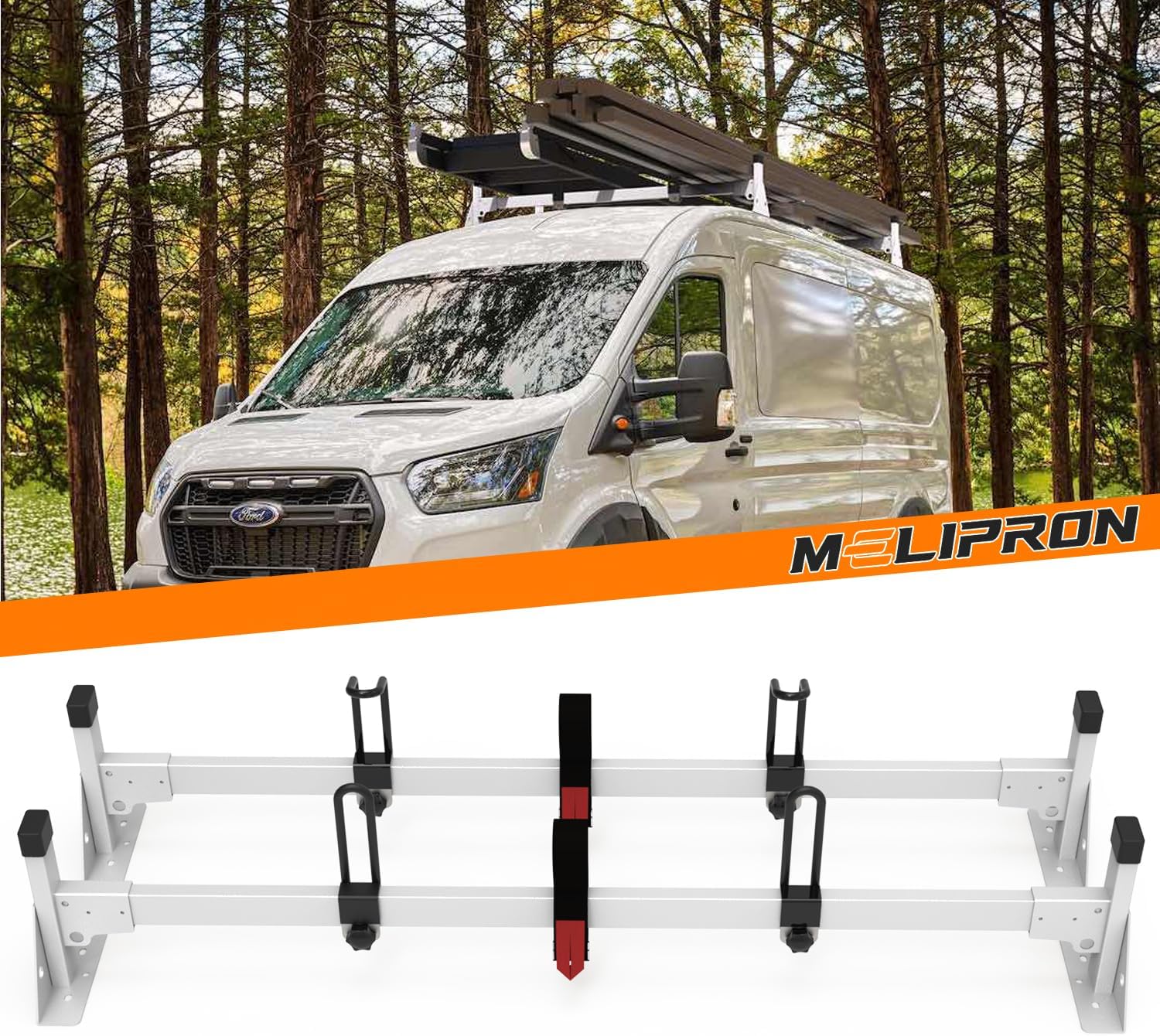 Amazon.com: MELIPRON Steel Cargo Van Roof Ladder Rack Fit for Ford ...