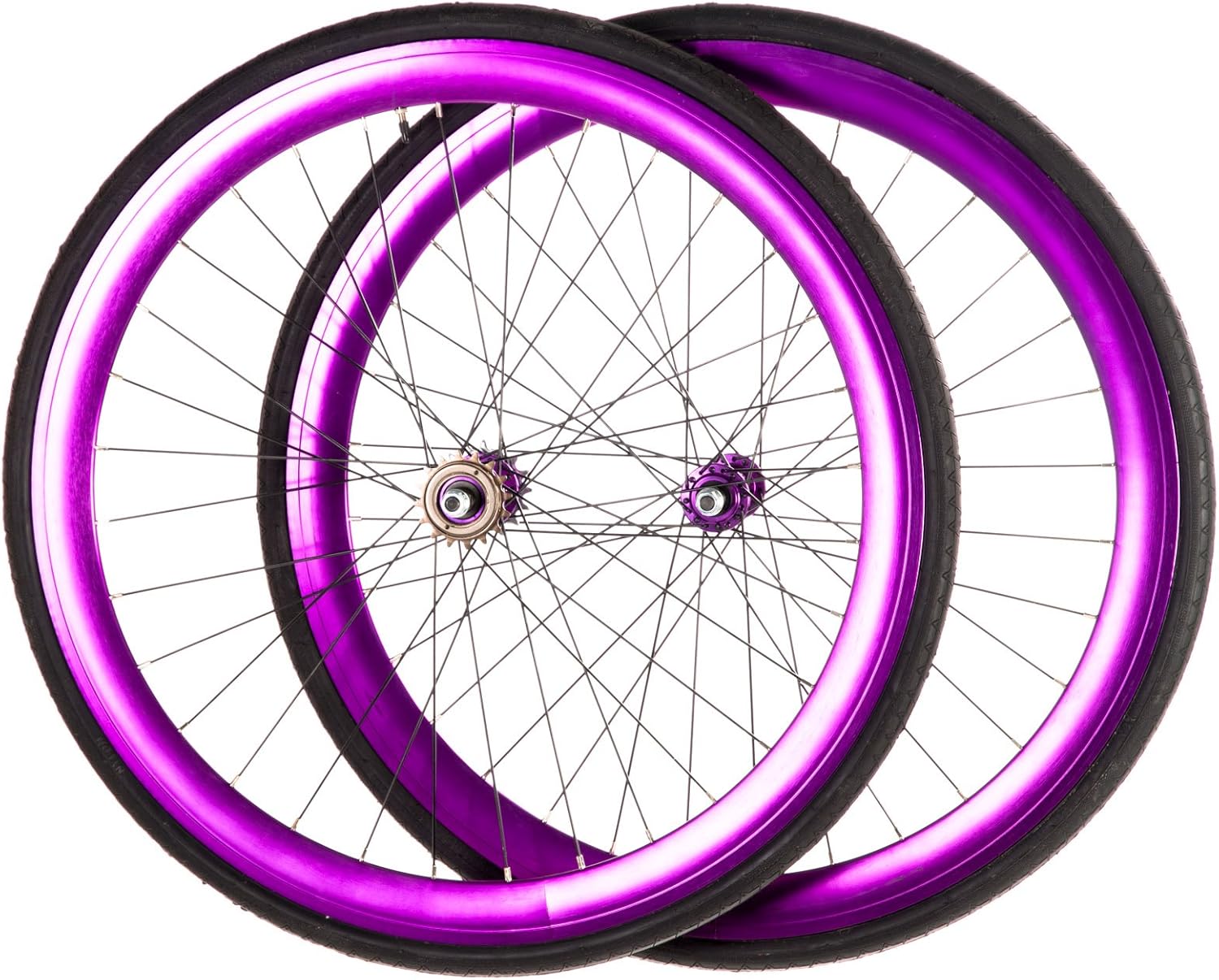 Vilano 700c Single Speed Flip Flop Fixie Wheels (purple) : Amazon.co.uk ...
