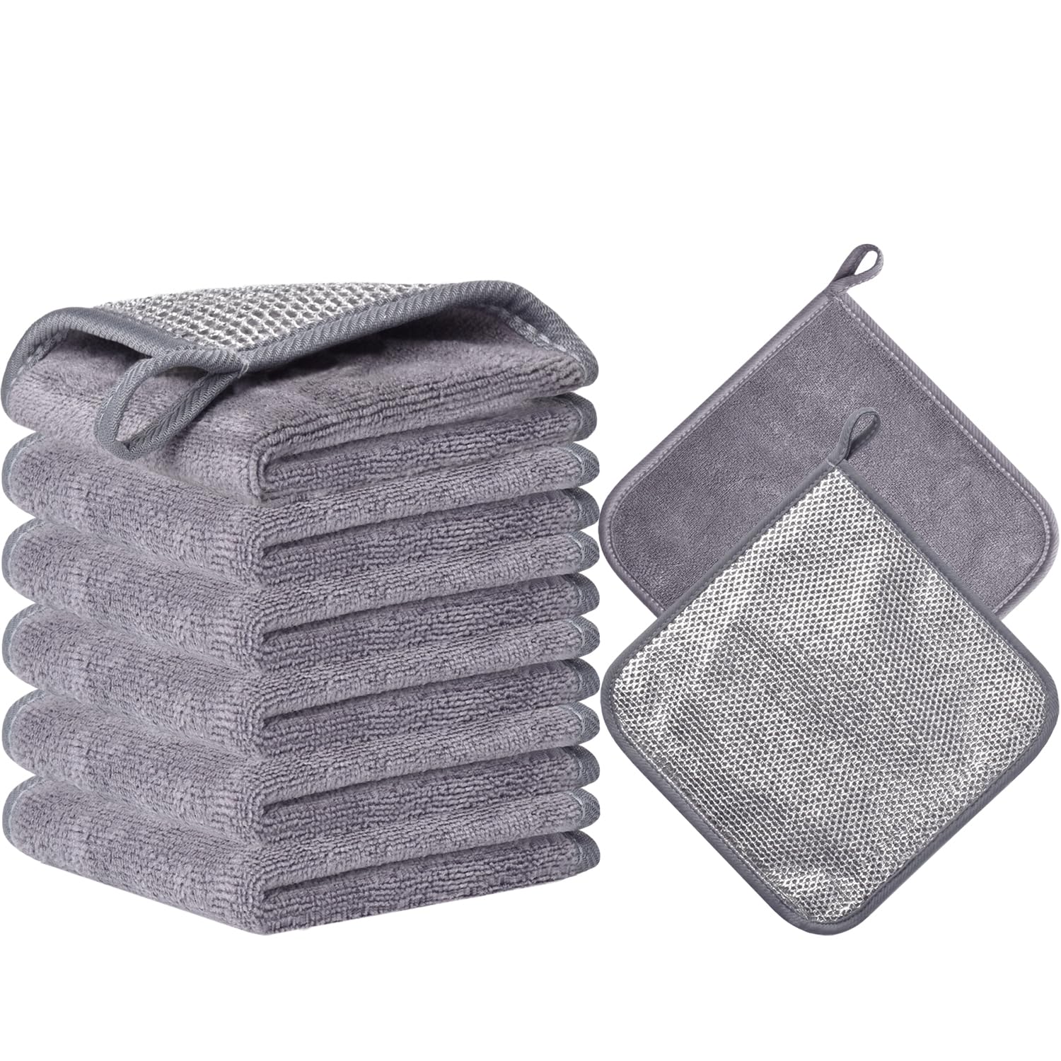 Amazon.com: VIcolour Wire Mesh Dish Cloths for Washing Dishes 6 PCS Non ...