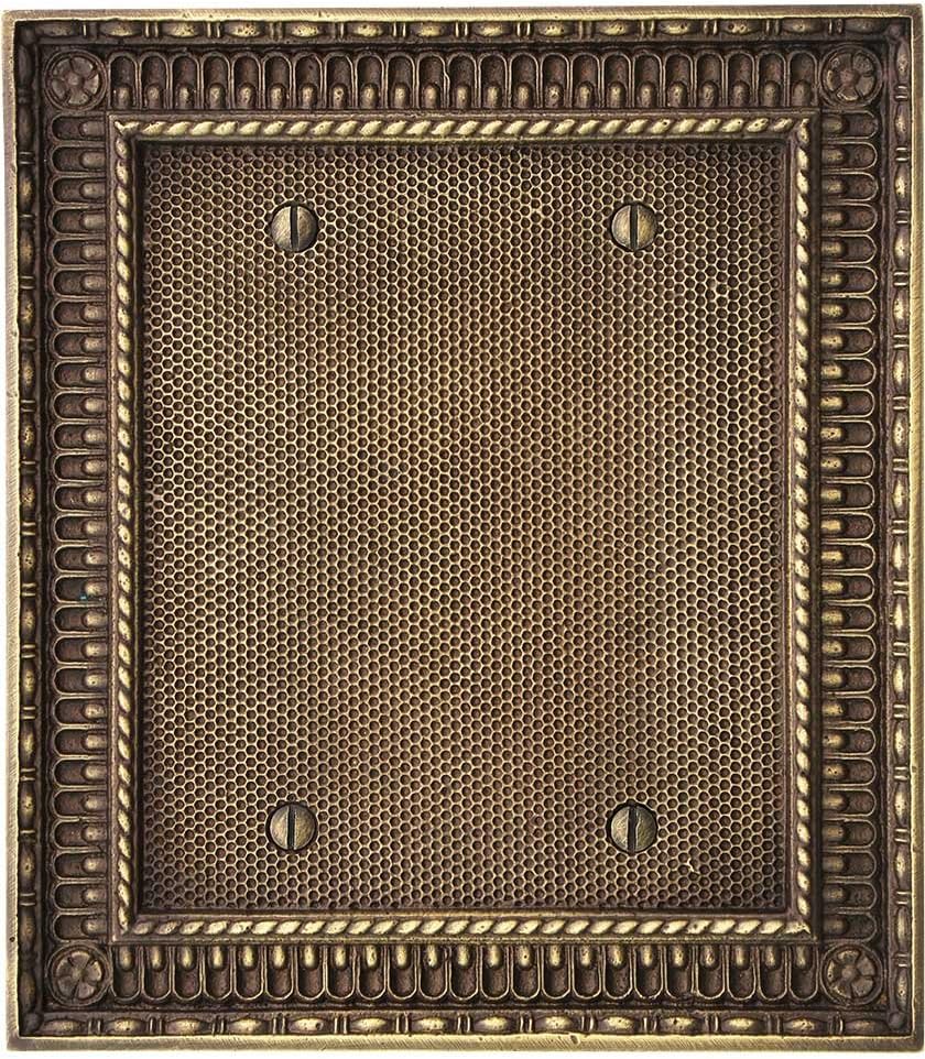 Pisano Double Gang Blank Cover Plate In Antique-By-Hand - Amazon.com