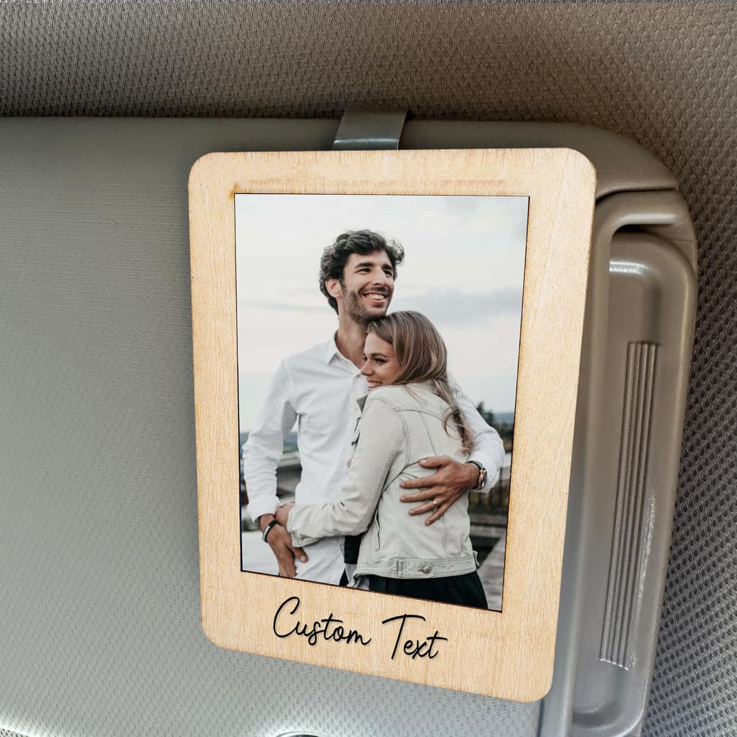 Amazon.com: Hangwoous Personalized Car Visor Picture Frame, Drive Safe ...
