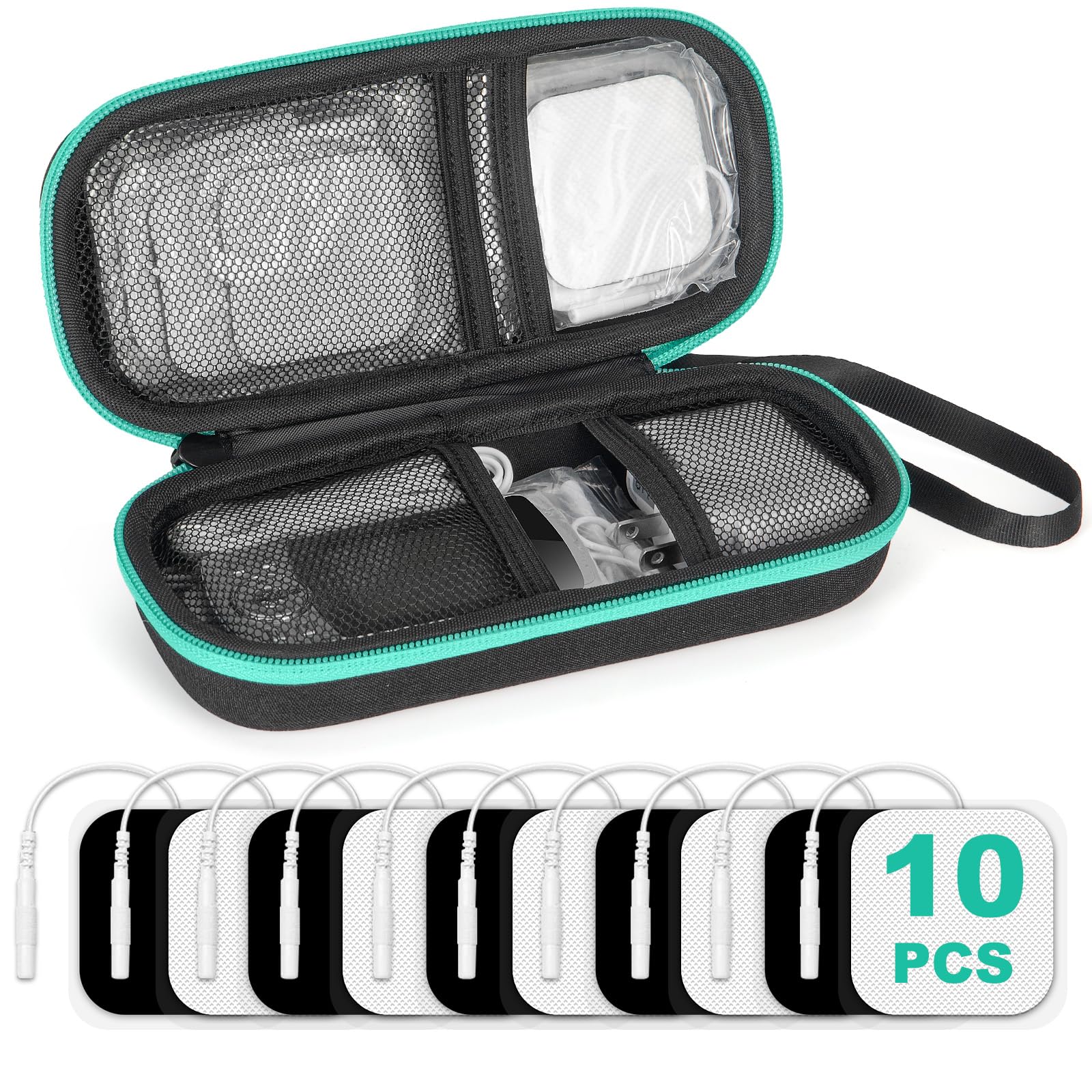 Amazon.com: Bjabtan TENS Unit Case with 10pcs TENS Unit Replacement ...