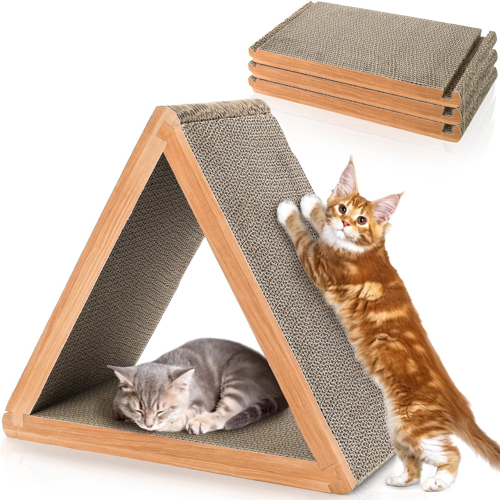 Amazon.com : Nicunom 3-Sided Vertical Cat Scratching Post, Cat ...