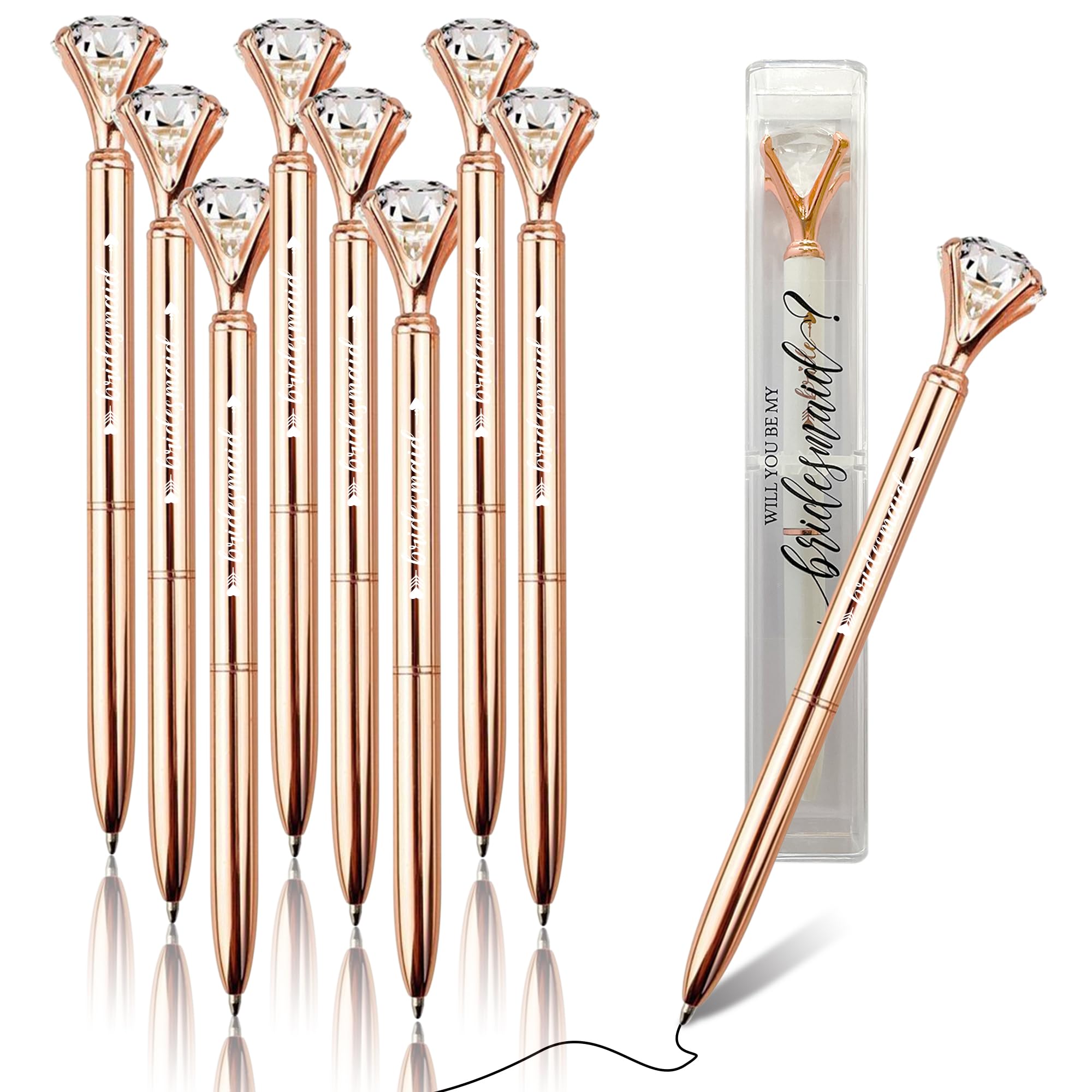 Amazon.com : LADY&HOME 10 Pcs Bridesmaid Pens Large Diamond Pens ...