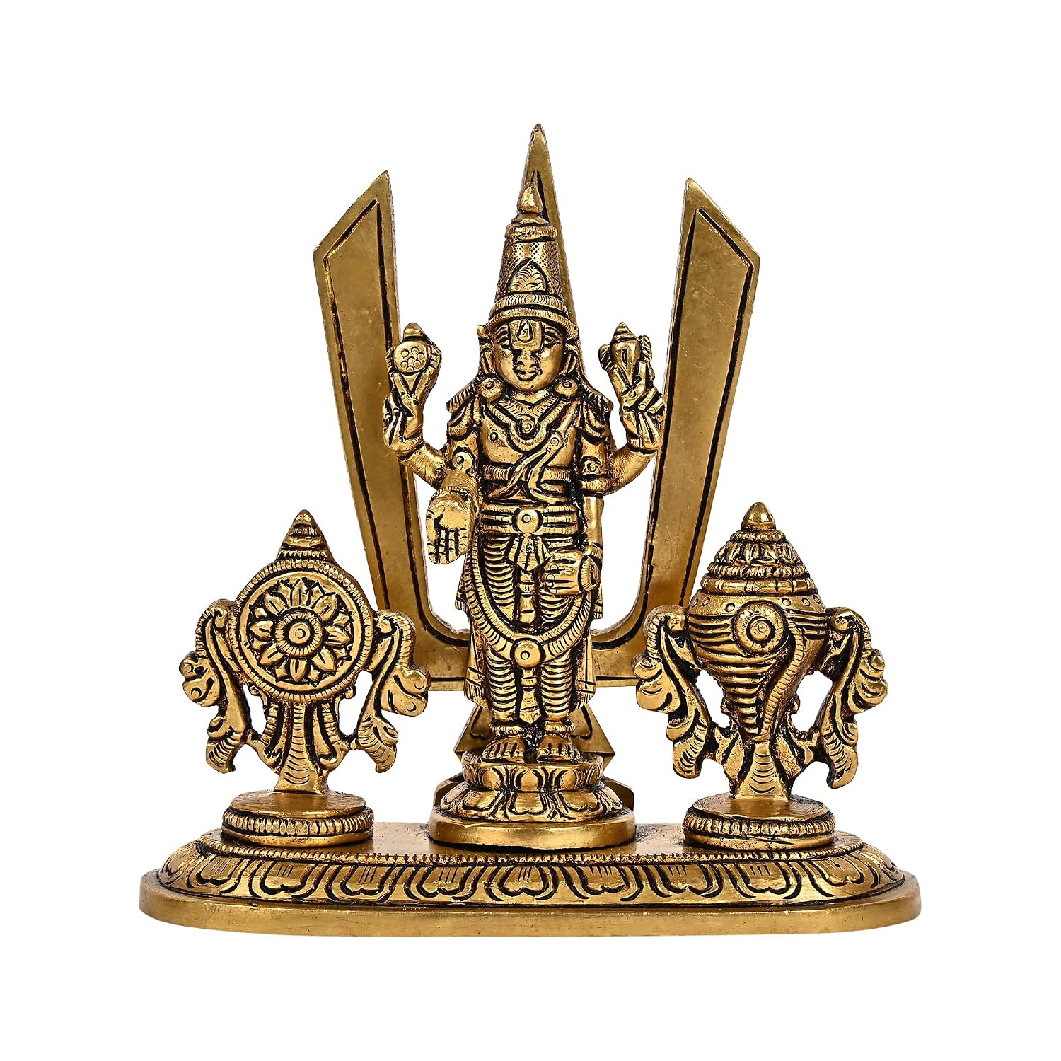 Buy Traditional Handcrafted Brass Lord Balaji Venkateswara Statue with ...
