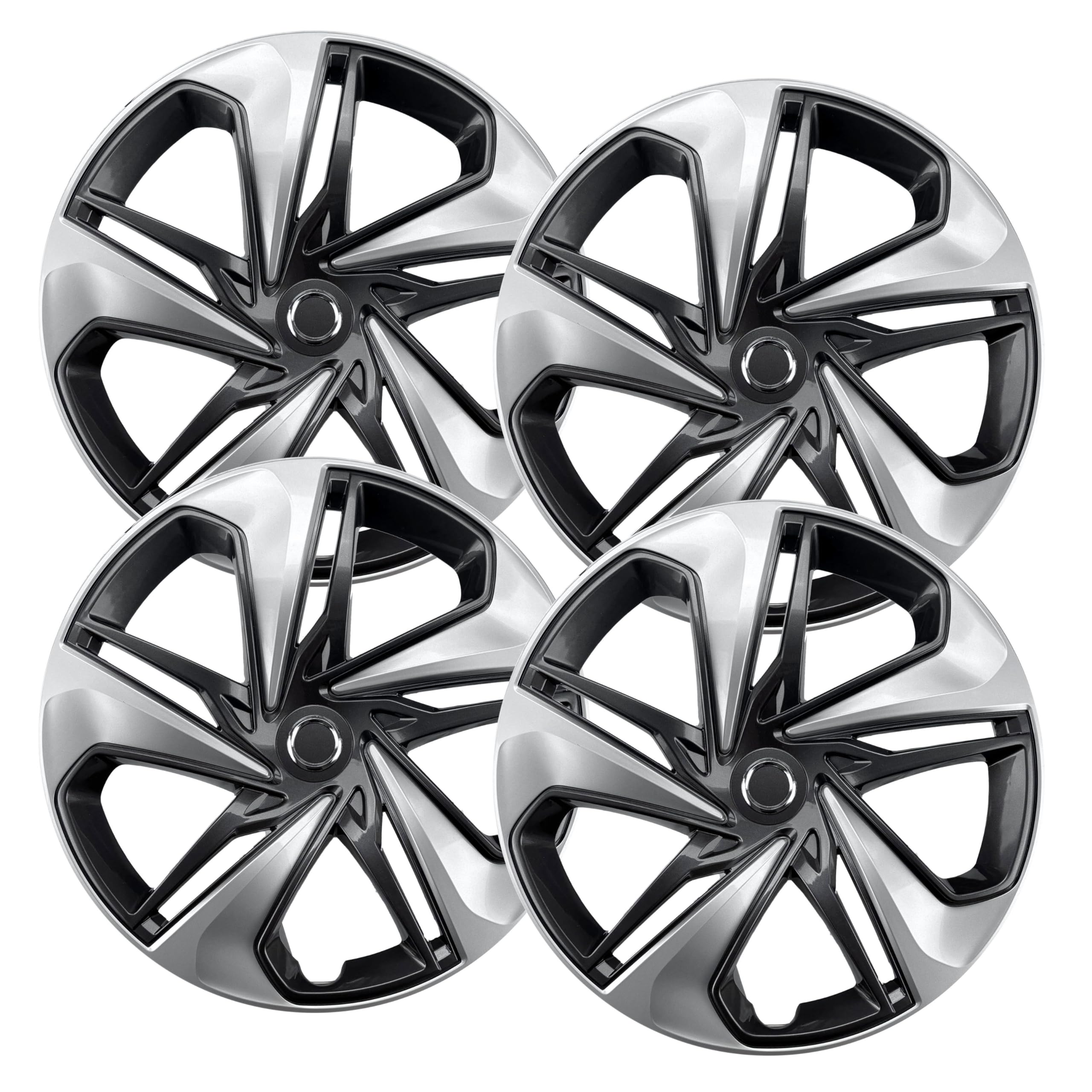 Amazon.com: Hubcaps.com - Premium Quality 16 inch Silver/Charcoal ...