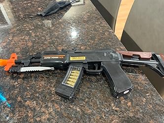 Amazon.com: Light Up Toy Machine Gun with Folding Bayonet by ...