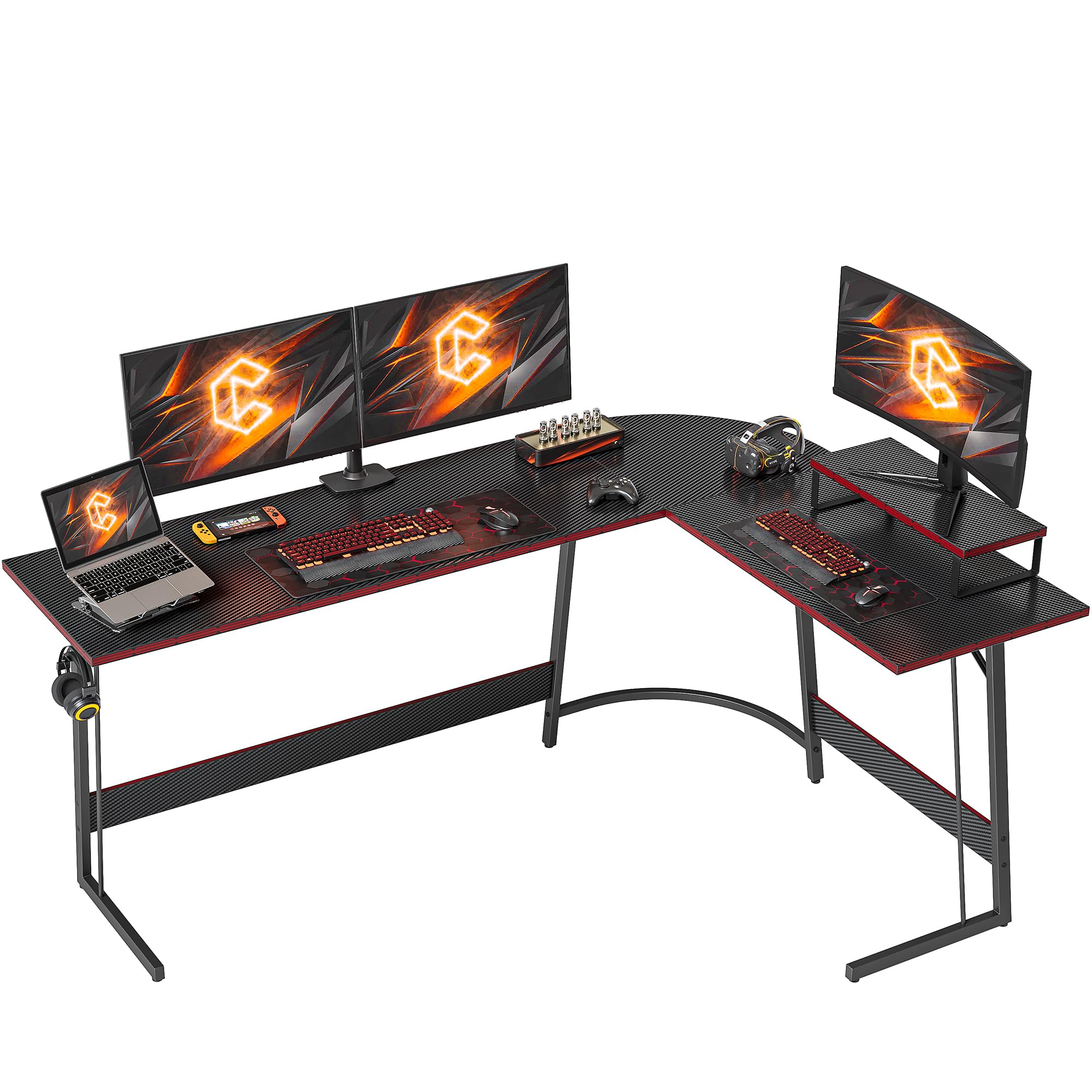 Snapklik.com : BANTI L Shaped Gaming Desk Computer Office Desk, 67 Inch ...