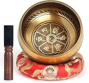Amazon.com: AKLOT HandMade Meditation Singing Bowl: Tibetan Sound Bowl ...