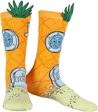 Amazon.com: Spongebob Squarepants Socks Men's Pineapple Under the Sea ...