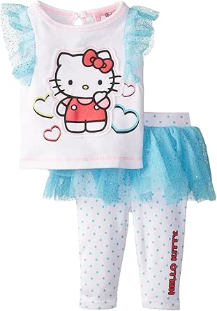 Amazon.com: Hello Kitty Girls' Baby Newborn 2 Piece Ruffle Sleeves ...