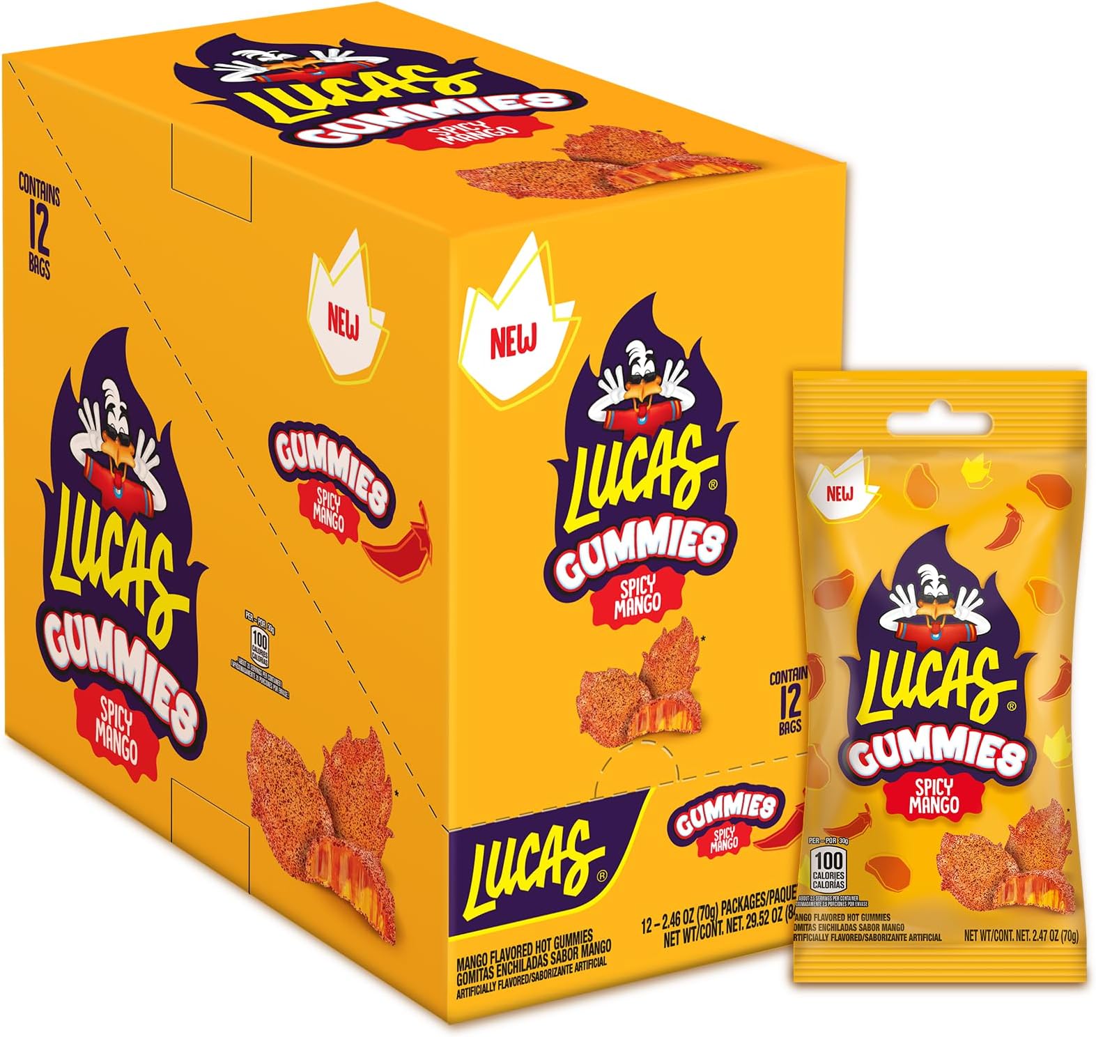 Amazon.com : Lucas Skwinkles Chamoy Clasicos Mexican Candy, 12 Count ...