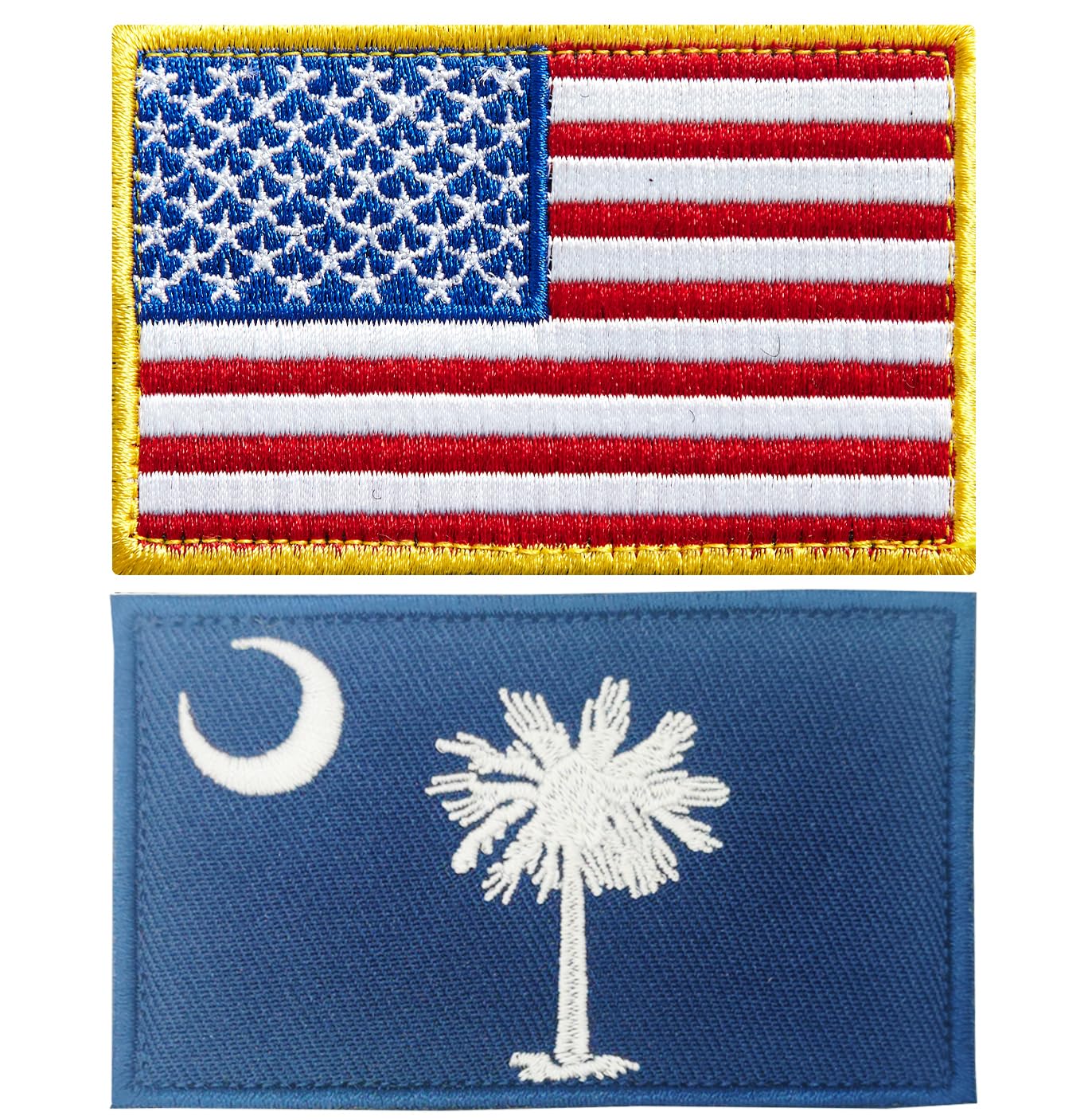Amazon.com: stidsds 2 Pack American US South Carolina Flag Patch USA ...