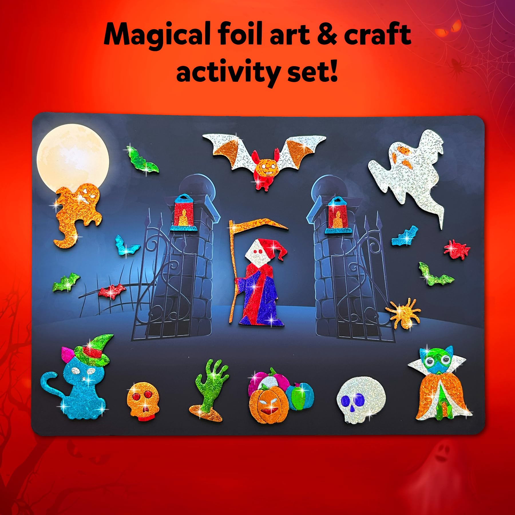 Foil Art Halloween Craft Kit - DIY Sheets With Halloween Patterns For ...