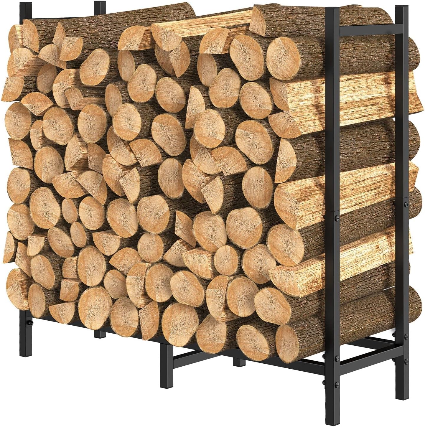 LIANTRAL Firewood Rack Indoor, 2.6ft Small Fire Wood Log Rack Stand for ...