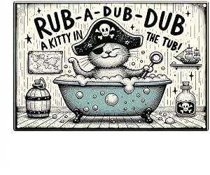 Amazon.com: Harvest Valley Funny Bathroom Metal Poster 'RUB A DUB DUB ...