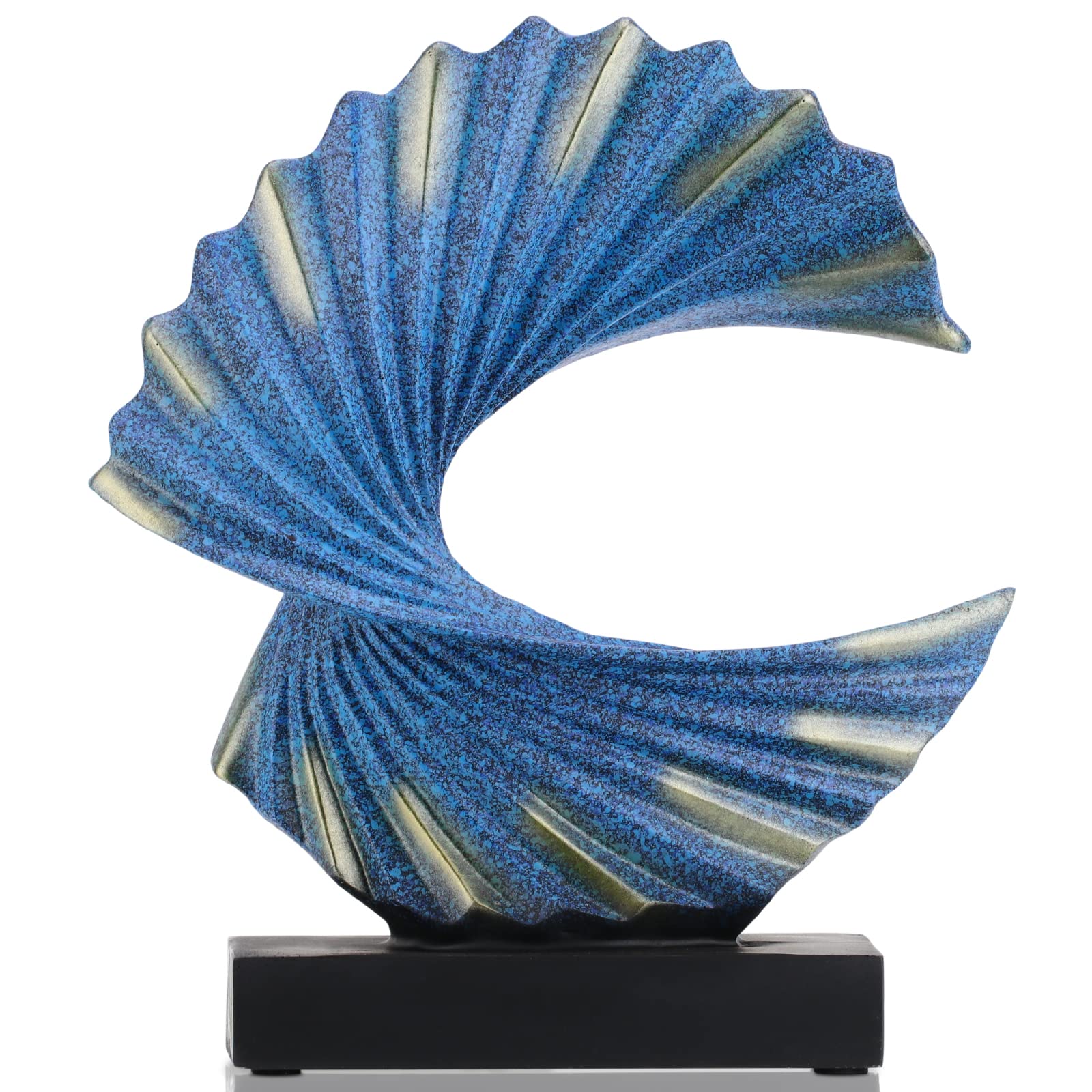Amazon.com: LCCCK Modern Abstract Sculpture Art Deco Decor, Blue Ocean ...