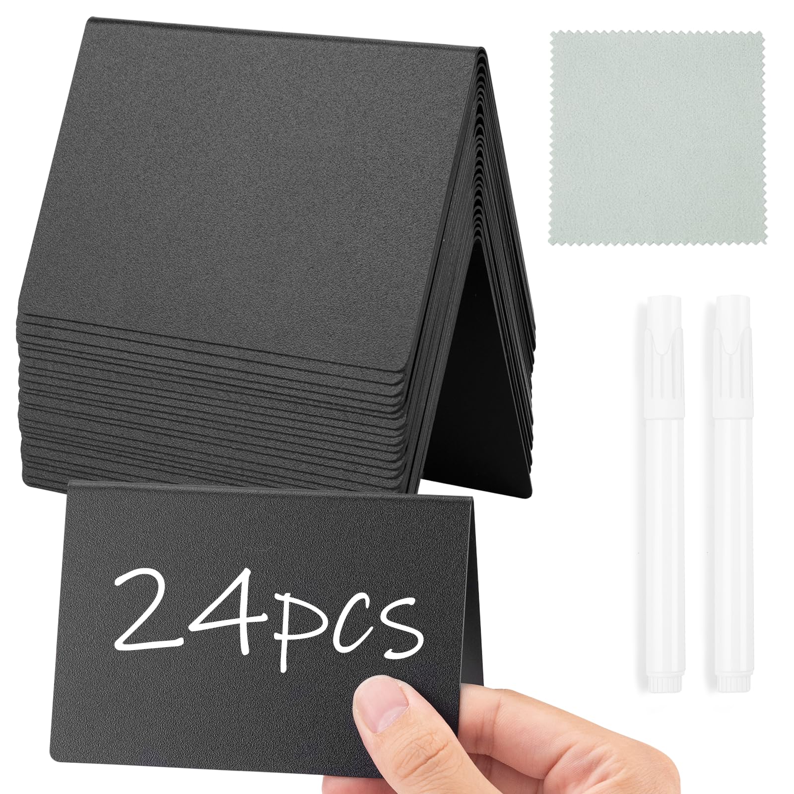 Snapklik.com : 24 Pcs PVC Mini Chalkboard Signs, 28"x39" Tabletop ...