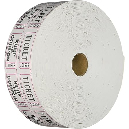 Amazon.com : The Ticket GURU-Large Number Raffle 50/50 TICKETS-2000 ...