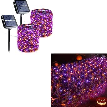 Joomer Bundle Halloween Solar String Lights and Net Lights - Amazon.com
