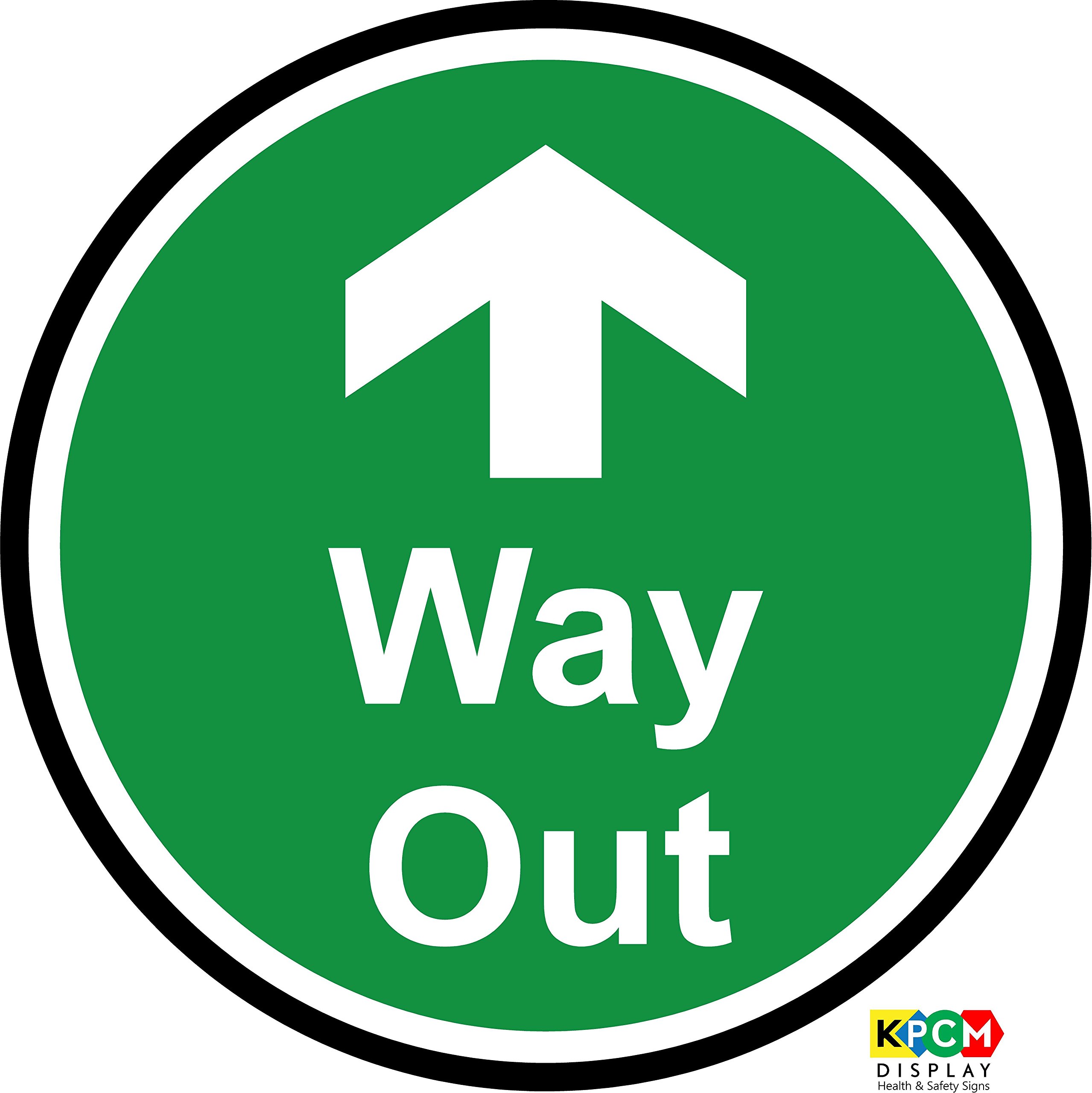 Way Out Floor Marker Sign Antislip Floor Signs Safety