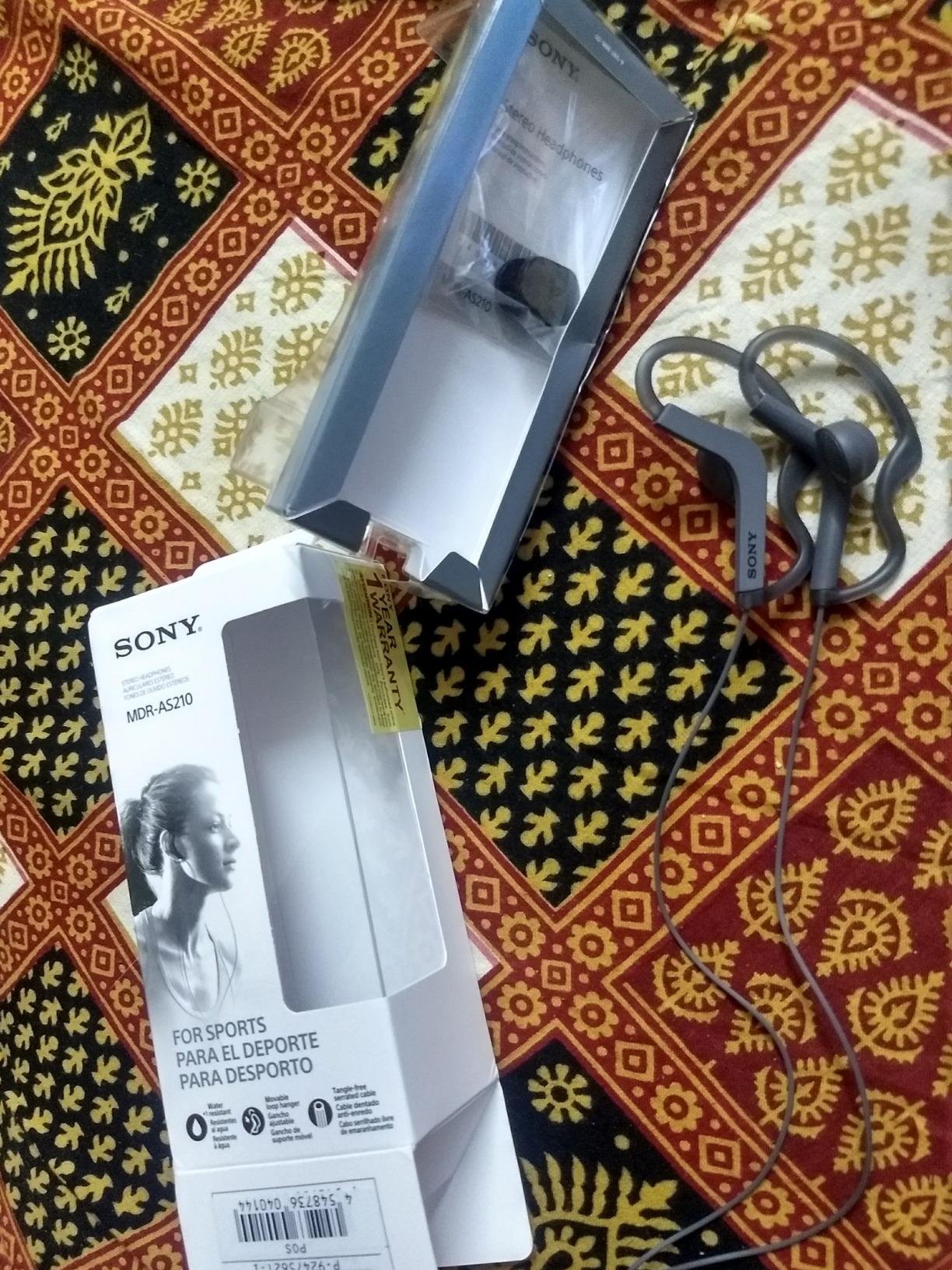 Sony MDR-AS210 Active Sports Open-Ear Headphones (Black) : Amazon.in ...