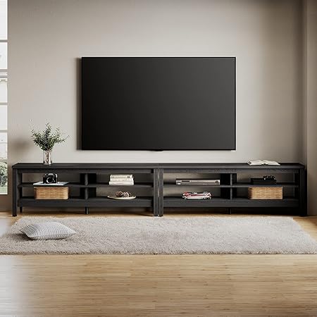 Amazon.com: WAMPAT TV Stand for 85 Inch TV, Black Entertainment Center ...
