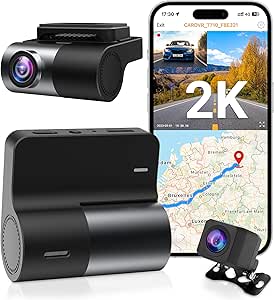 Amazon.com: Dash Cam Front and Rear 2K 1440P Dual Channel Dash Cam ...