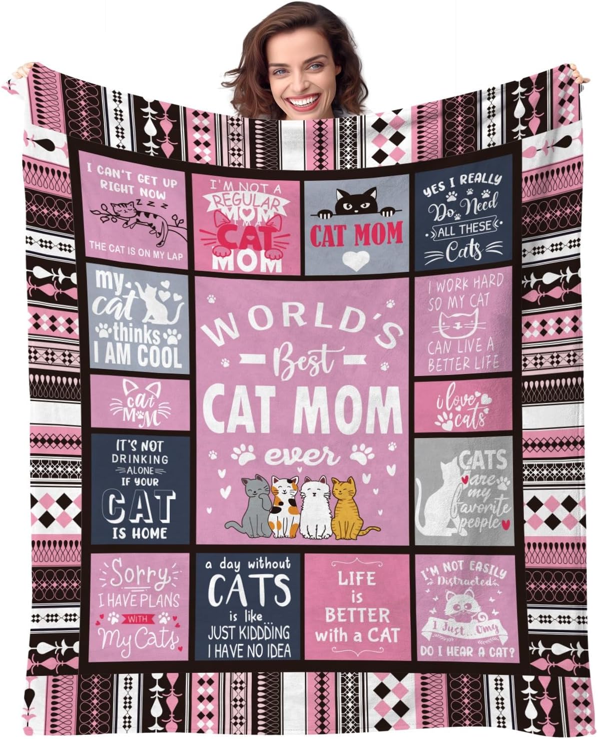 Amazon.com: Cat Gifts for Women, Cat Gifts for Cat Lovers, 60" X 80 ...