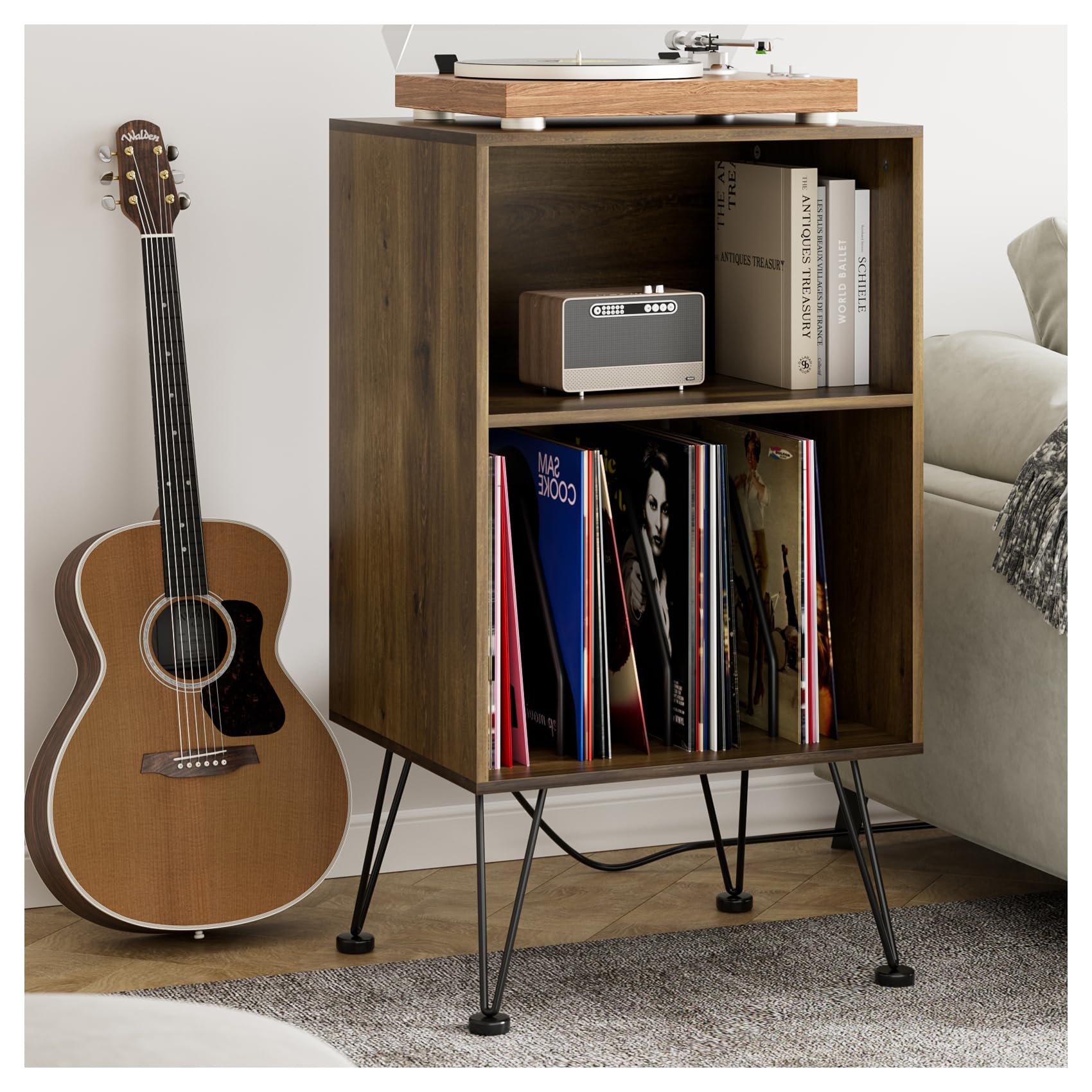 oiiokuku Record Player Stand,Record Player Table with Charging Station ...