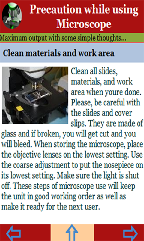 Precaution while using Microscope - App on Amazon Appstore