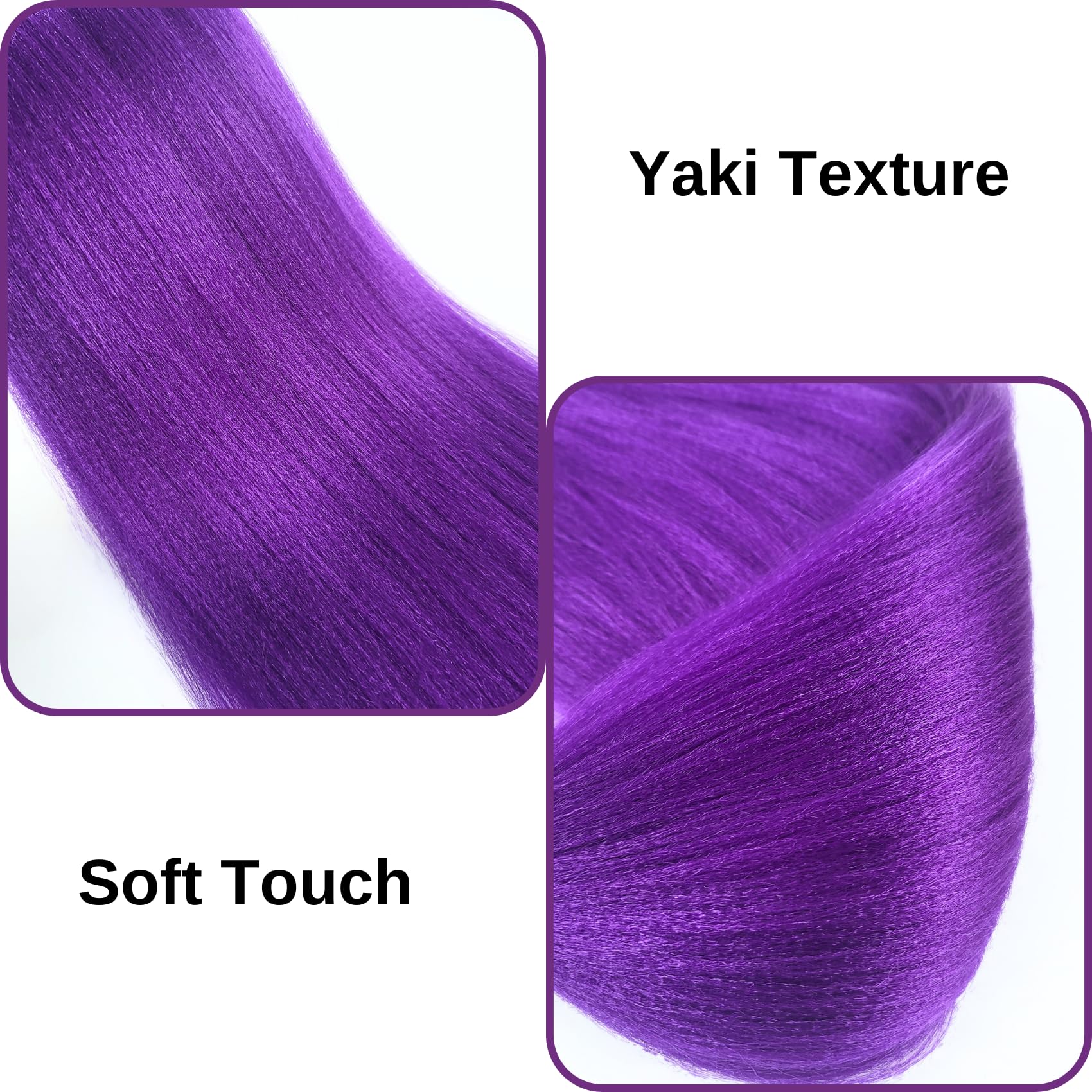 Snapklik.com : Purple Braiding Hair Pre Stretched Boho Hair For ...