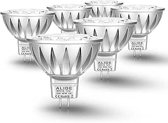 ALIDE 12V MR16 GU5.3 Led Outdoor Landscape Bulbs 5W, MR16 35W 50W Halogen Replacement, 2700K ...