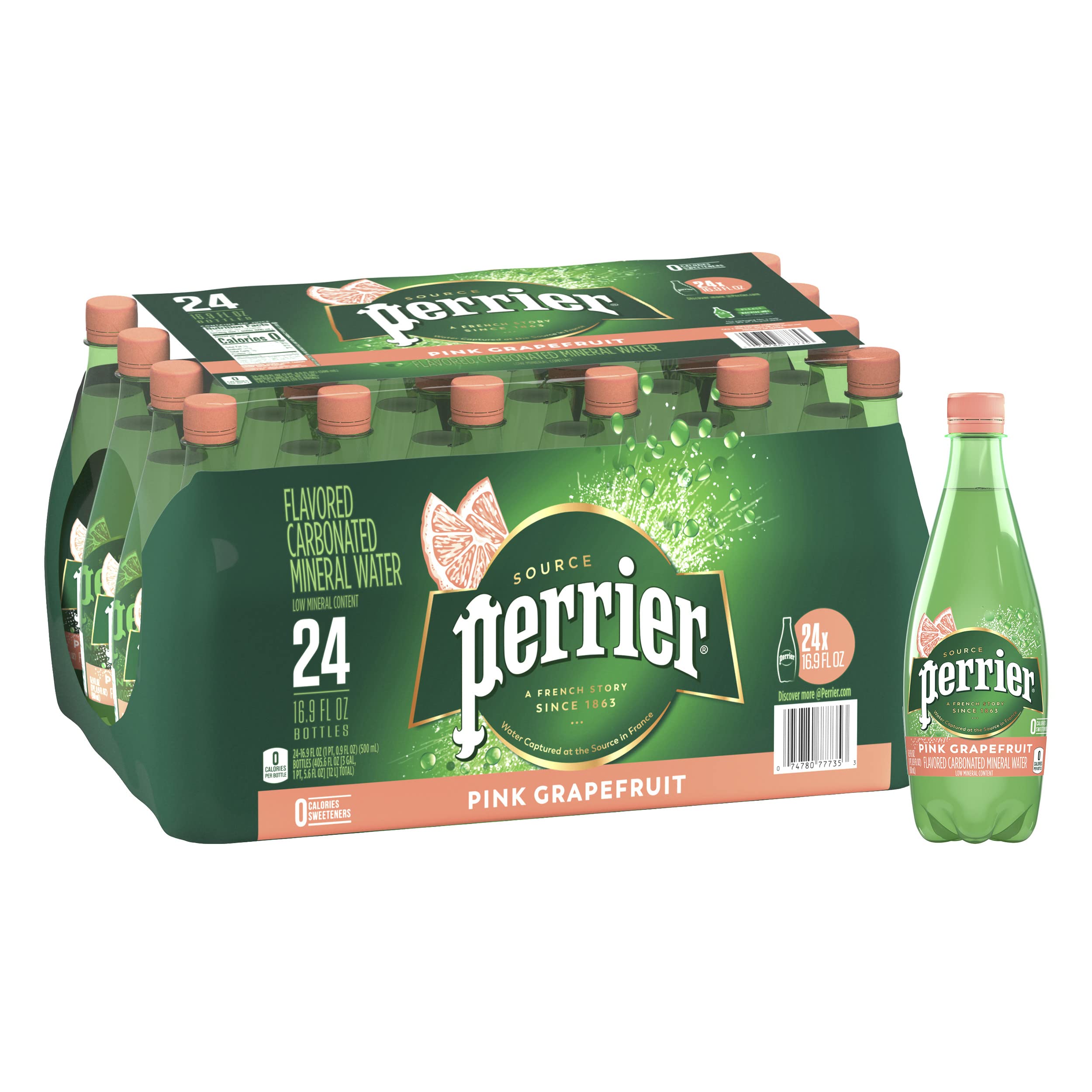Buy Perrier Pink Grapefruit Flavored Carbonated Mineral Water, 16.9 fl ...