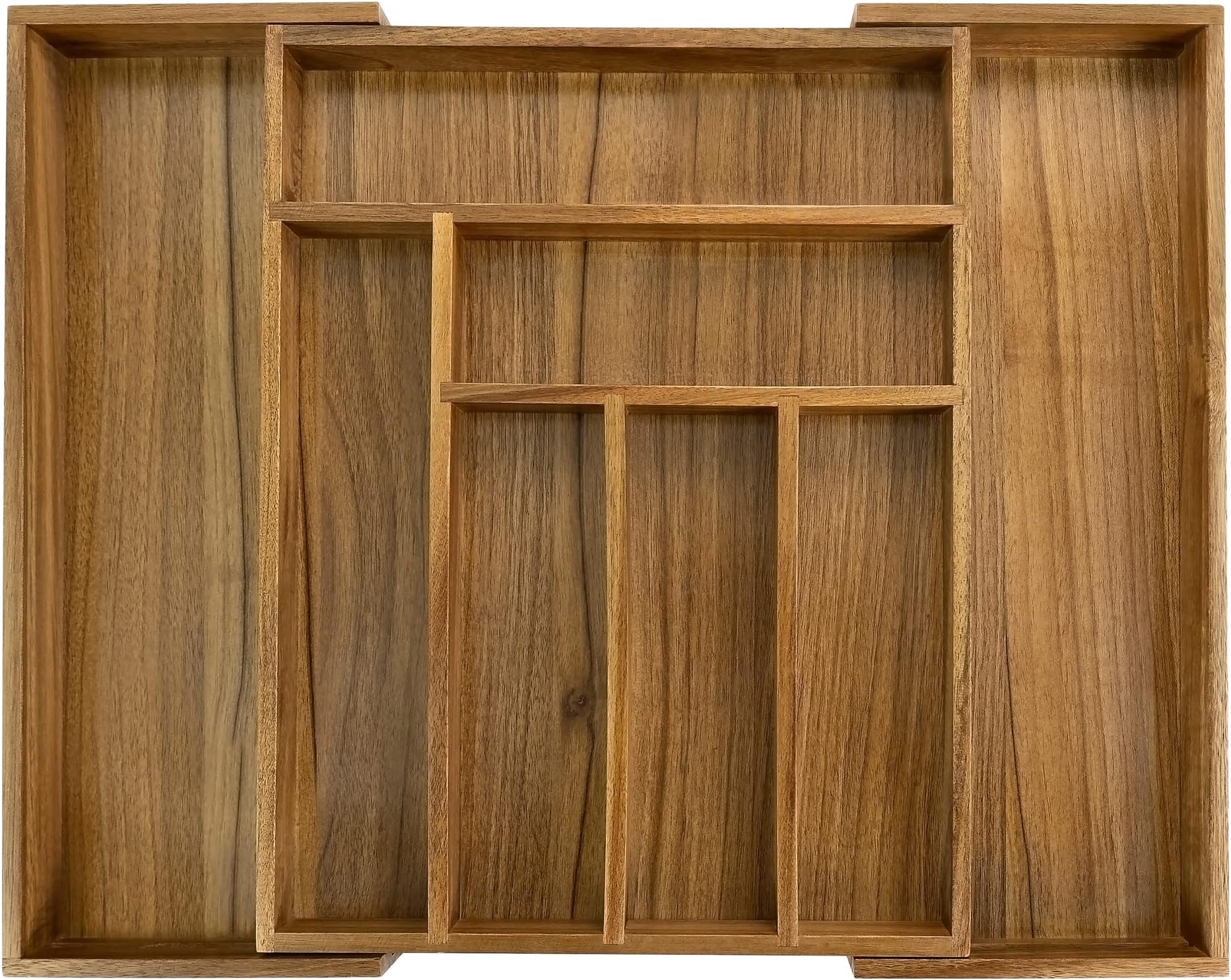 Amazon.com - BA Home Goods 8 Compartment Wooden Acacia Utensil ...