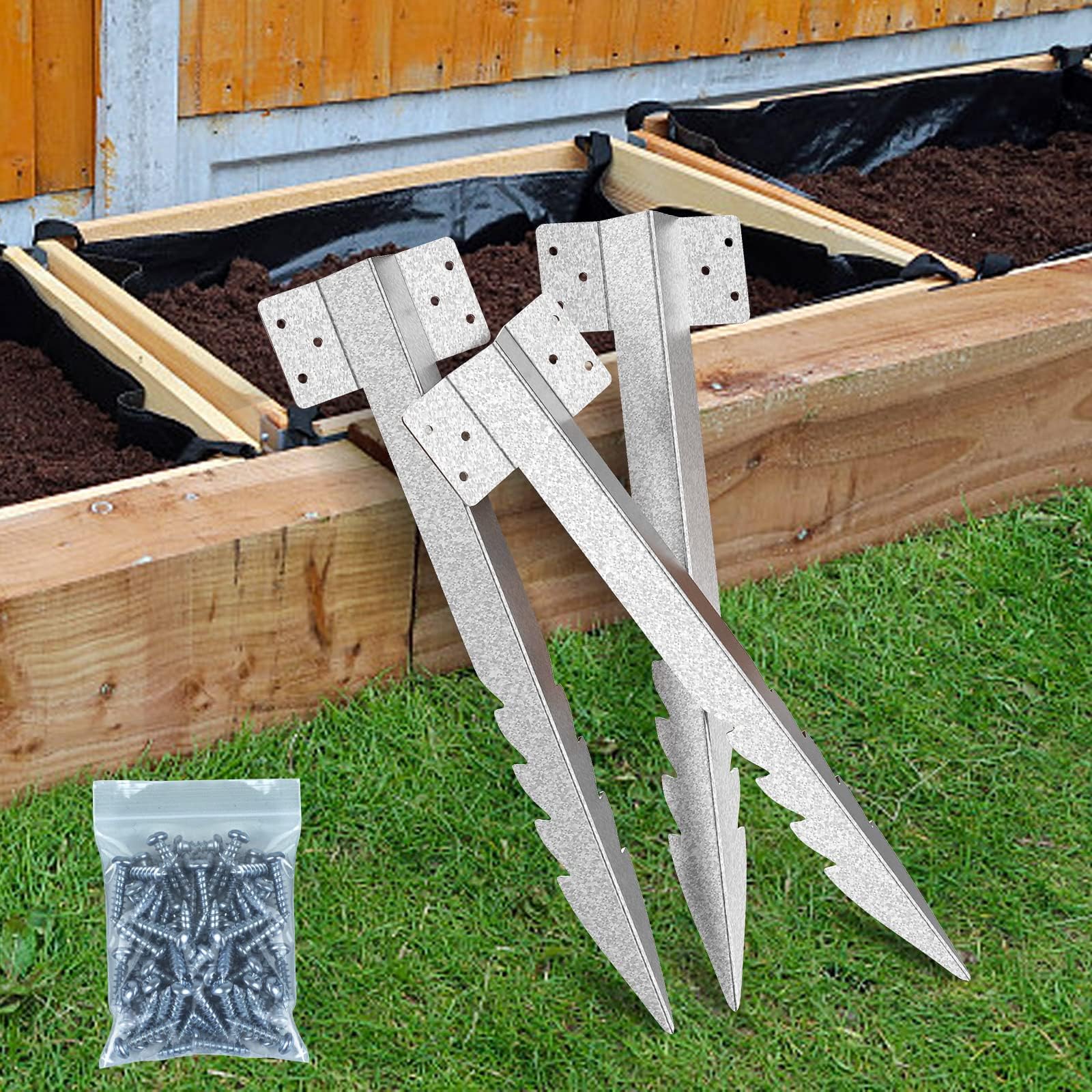 20 Pack Railway Sleepers Brackets- Heavy Duty Sleeper Stakes for ...