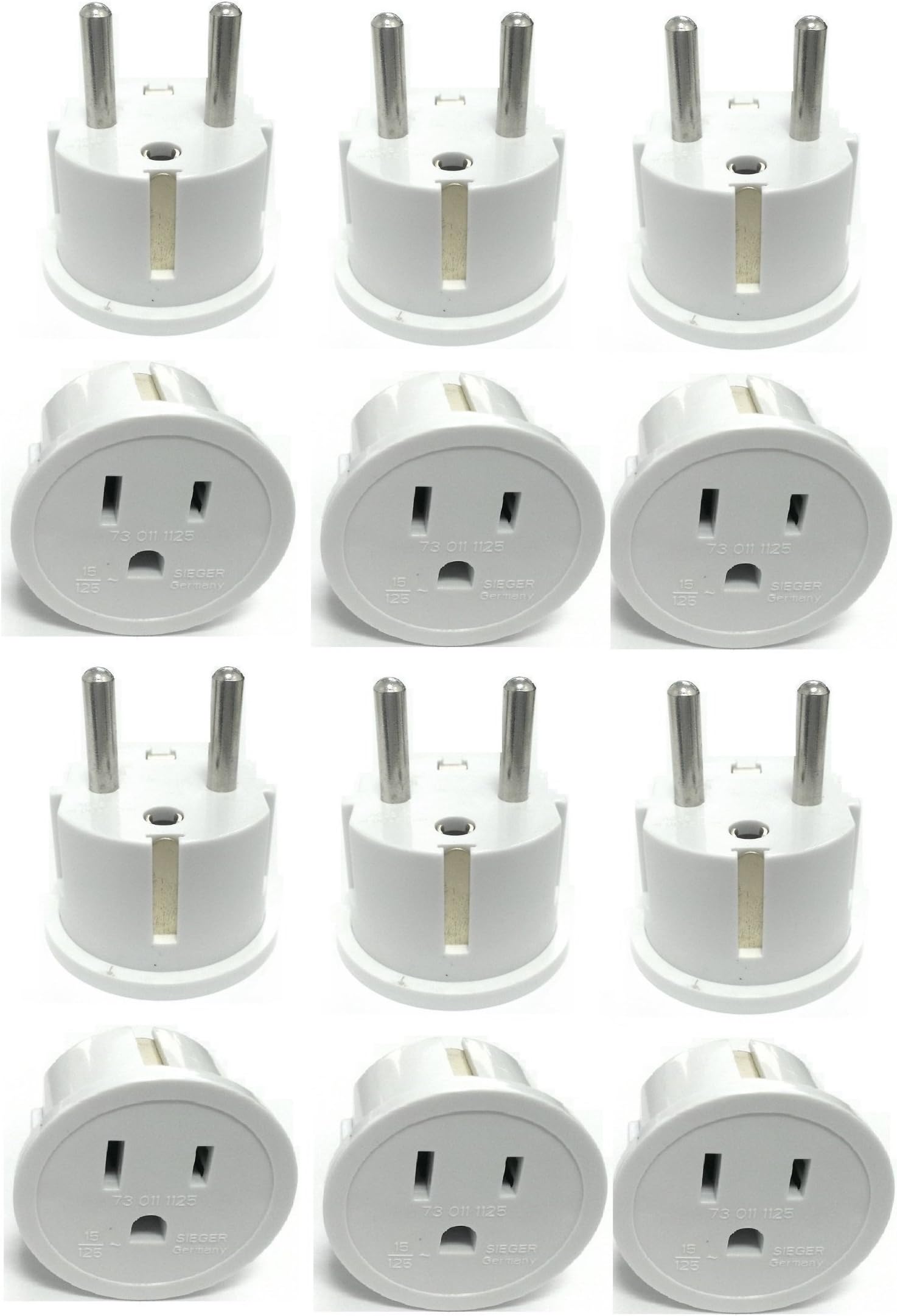 Amazon.com: Ckitze BA-4_12P Grounded European German Schuko Power Plug ...