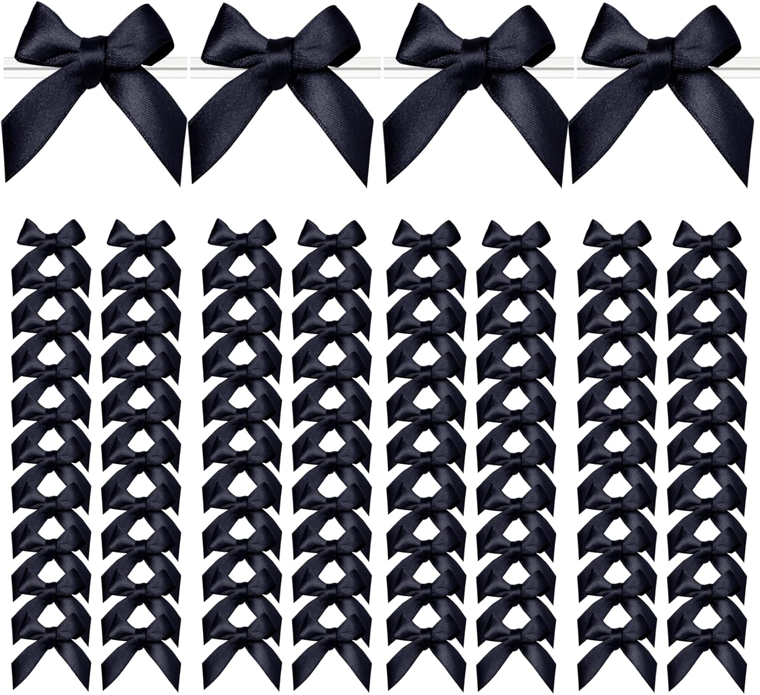 Amazon.com: Twist Tie Bows, 100 Packs Satin Bows for Treat Bags Candy Bags Bakery Bags, Pre-Tied ...