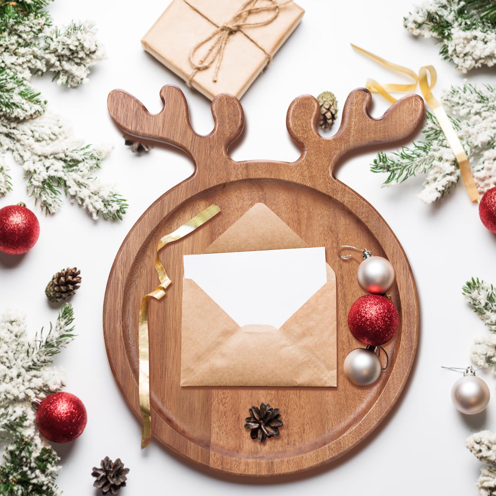 Snapklik.com : Acacia Wood Christmas Kitchen Decor Platters Dinner ...