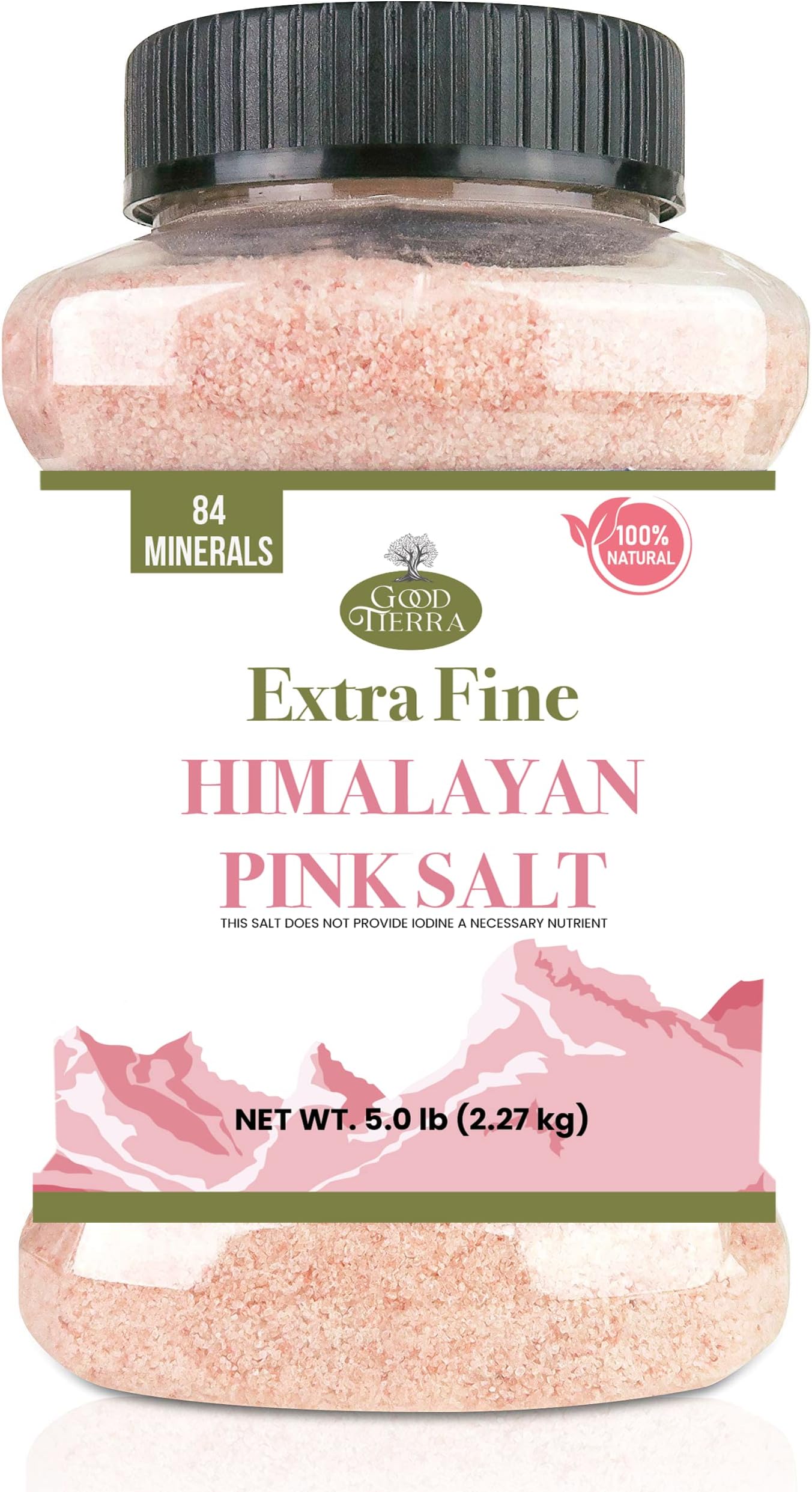 Amazon.com : Good Tierra Himalayan Pink Salt in Jar - Extra-Fine Grain ...